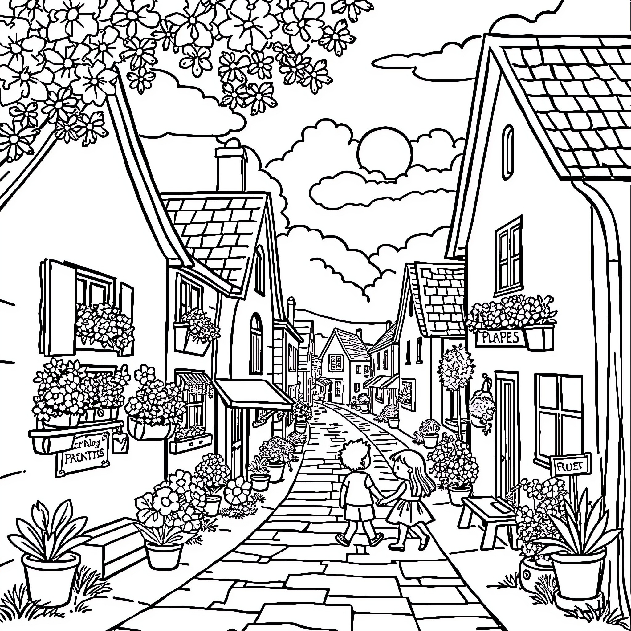 Best Village Coloring Pages (Free Printable PDF)