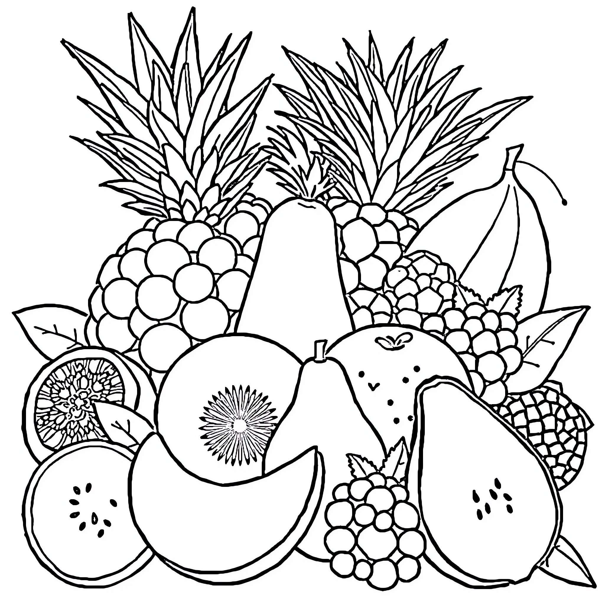 Best Fruit Coloring Pages (Free Printable PDF)