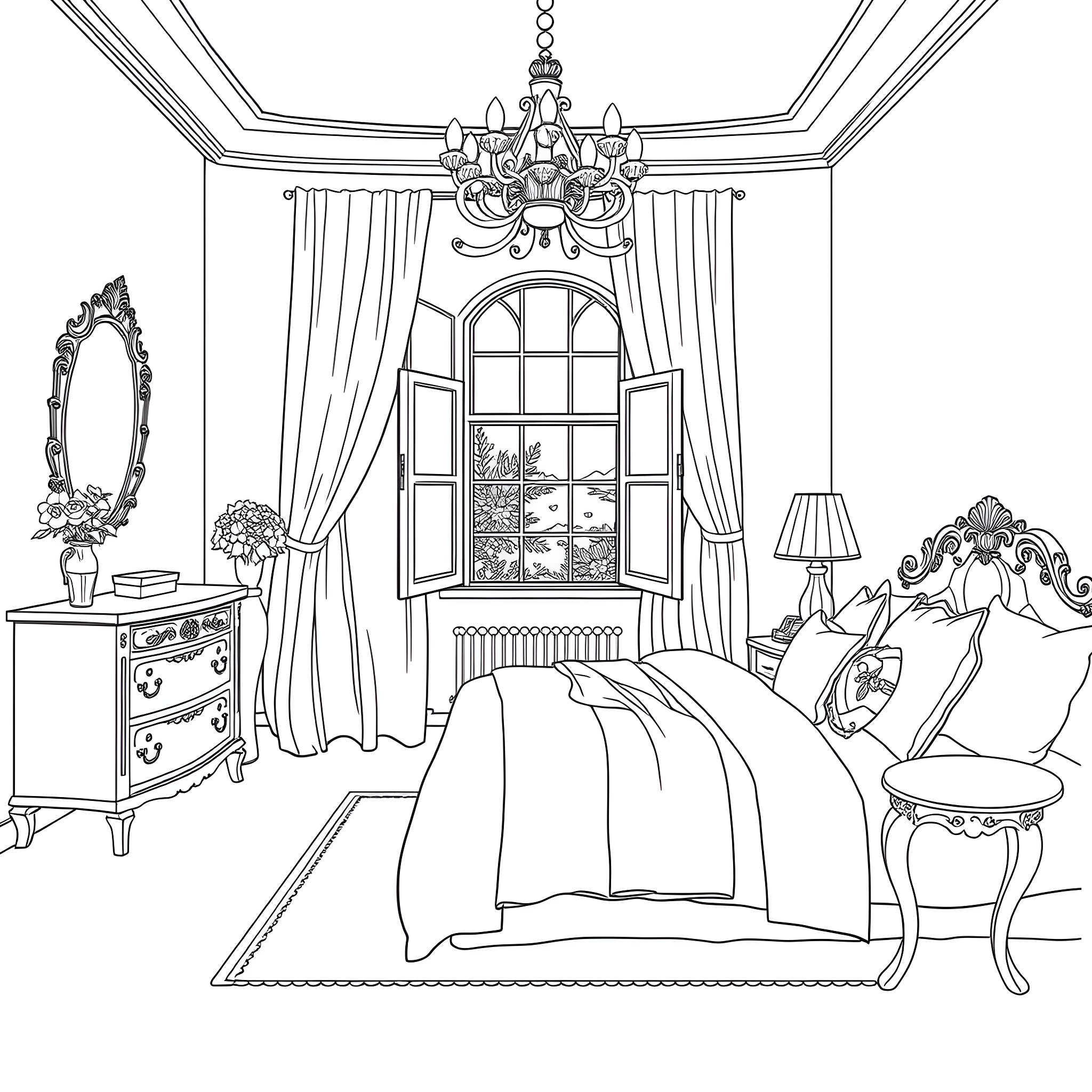 Best Bedroom Coloring Pages (Free Printable PDF)