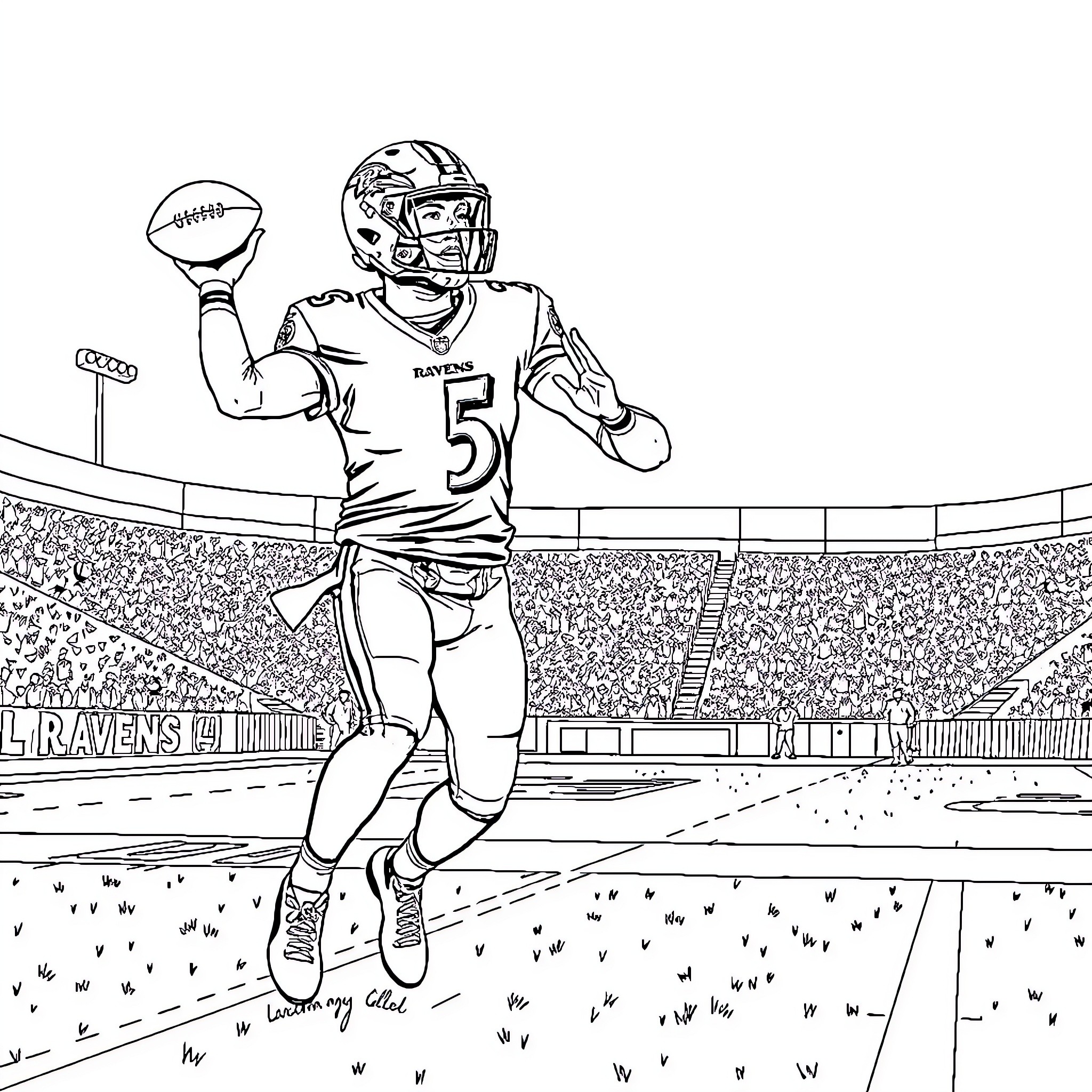 Best Lamar Jackson Coloring Pages (Free Printable PDF)