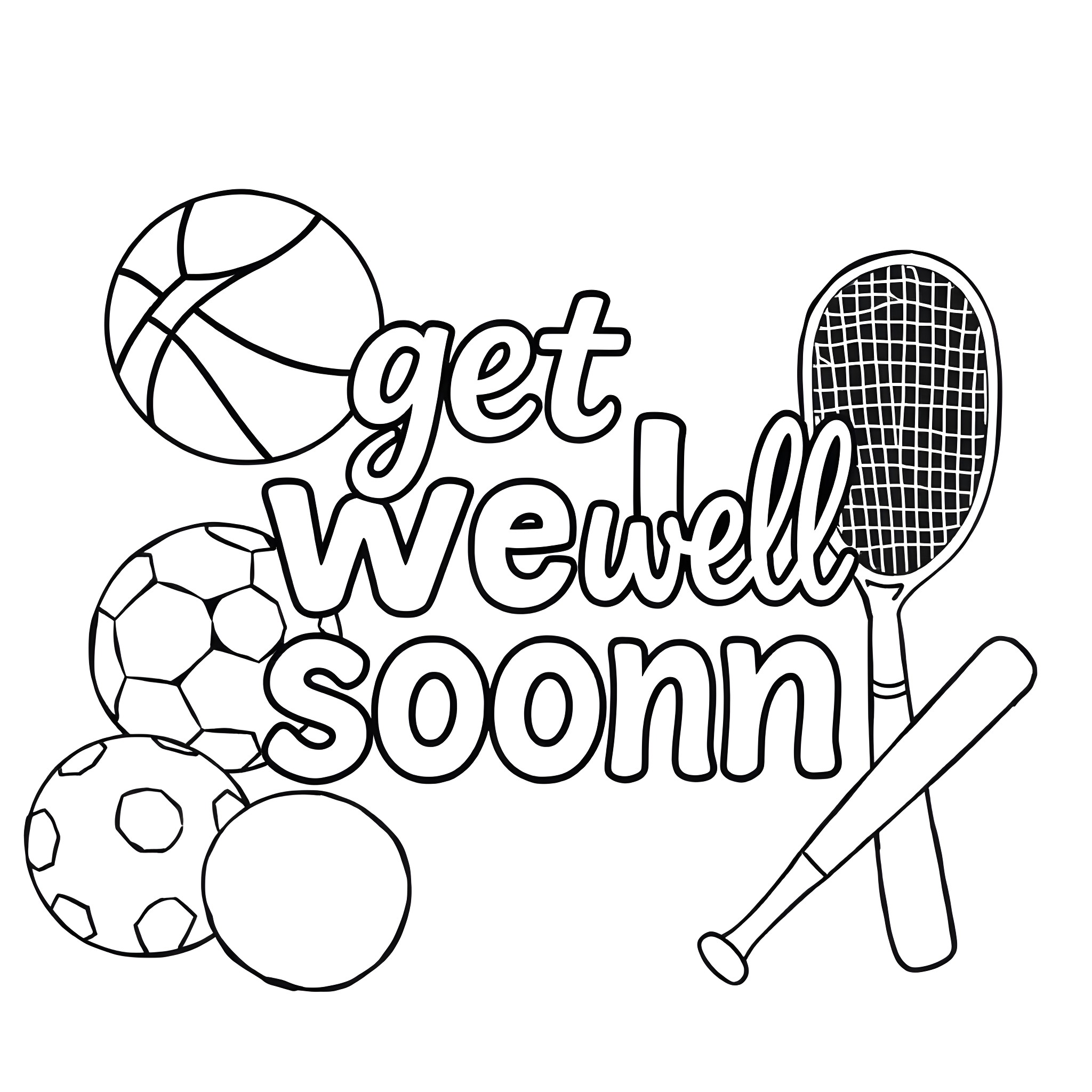 3 Best Sports Equipment Coloring Pages (Free Printable PDFs)