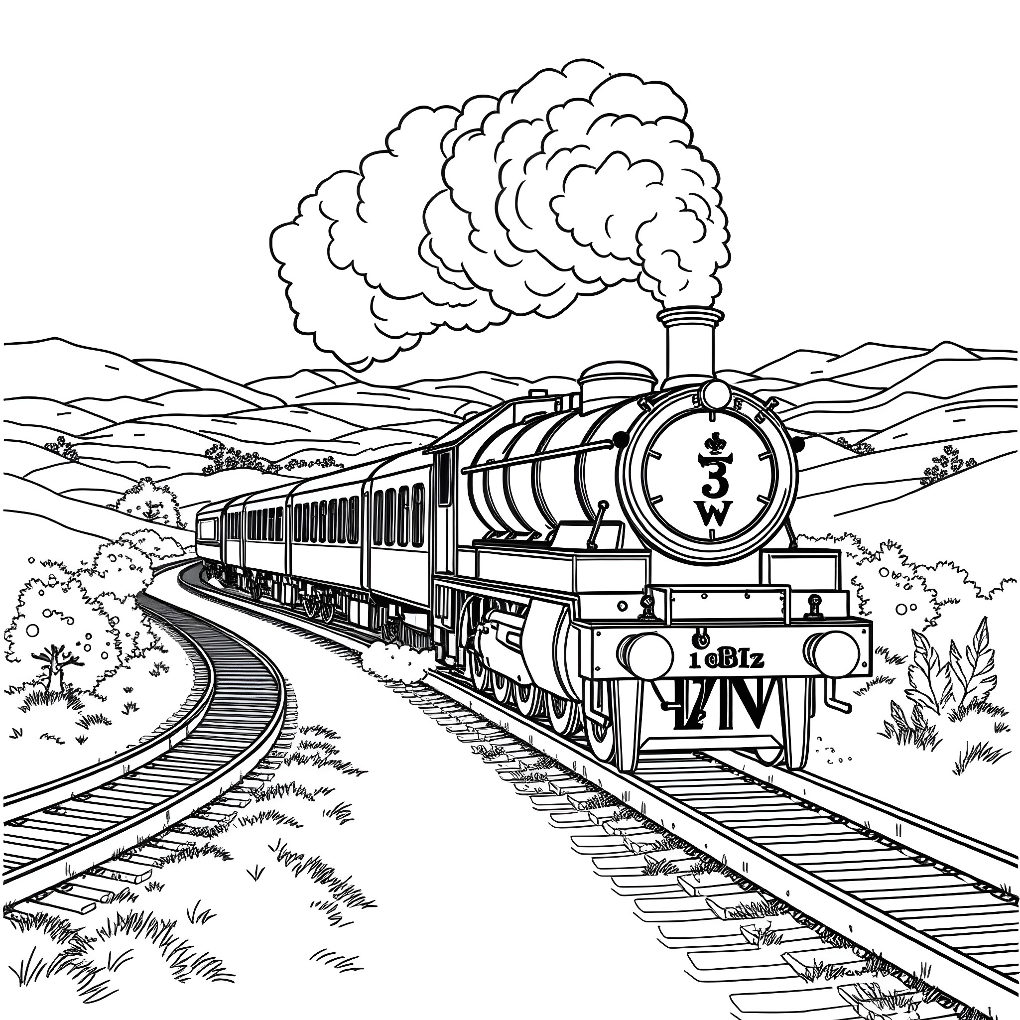29 Best Train Coloring Pages (Free Printable PDFs)