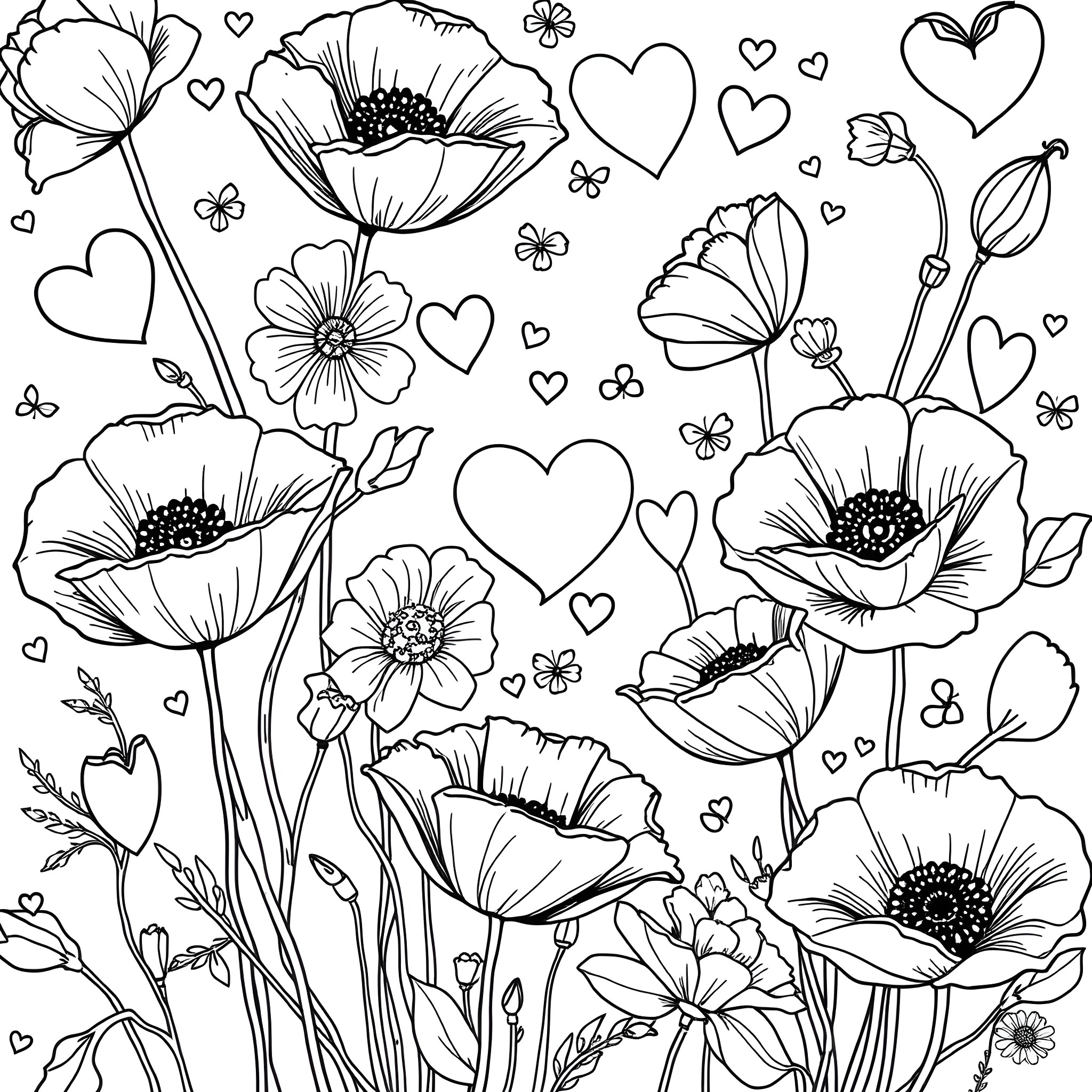 Best Poppy Coloring Pages (Free Printable PDF)