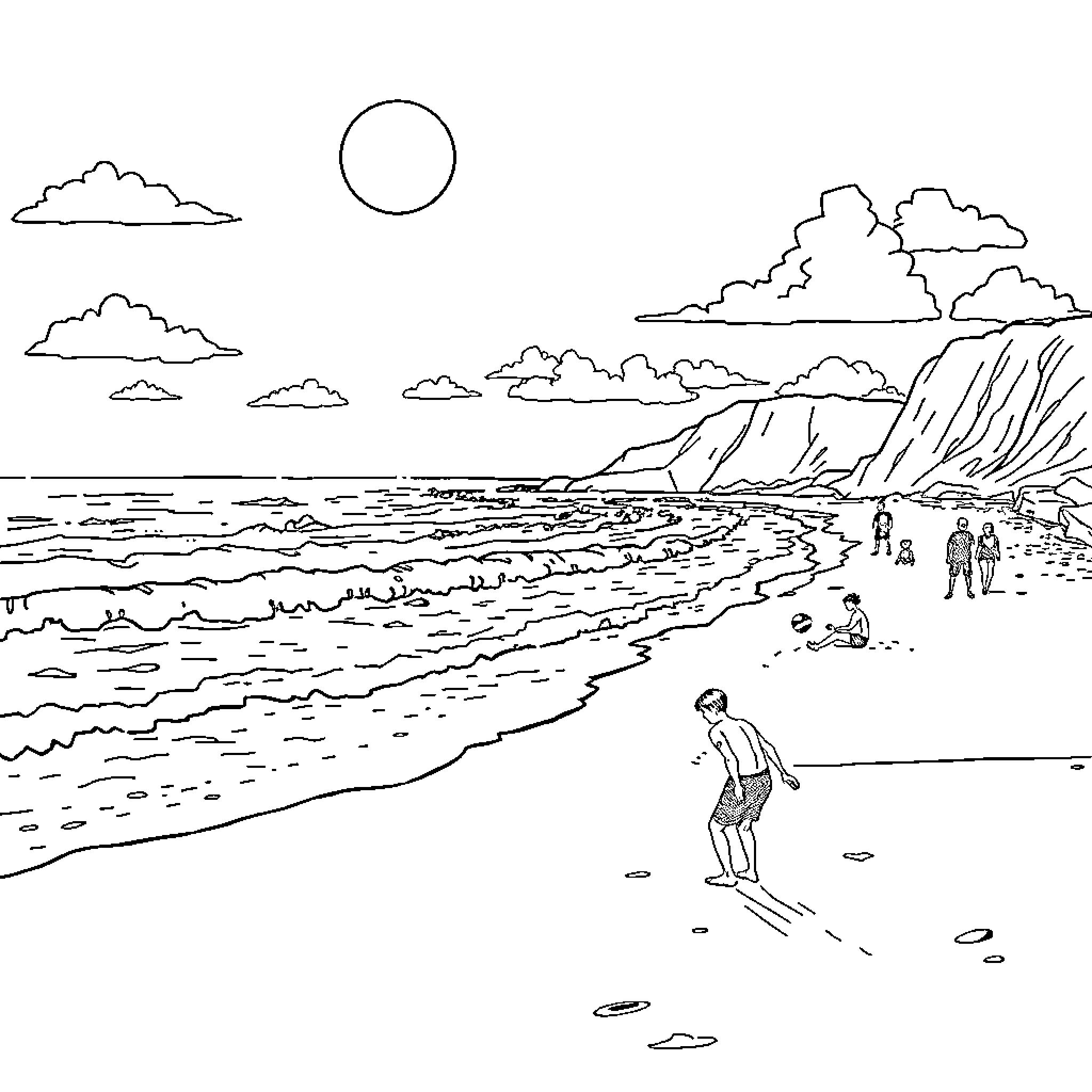 Best Beach Coloring Pages (Free Printable PDF)