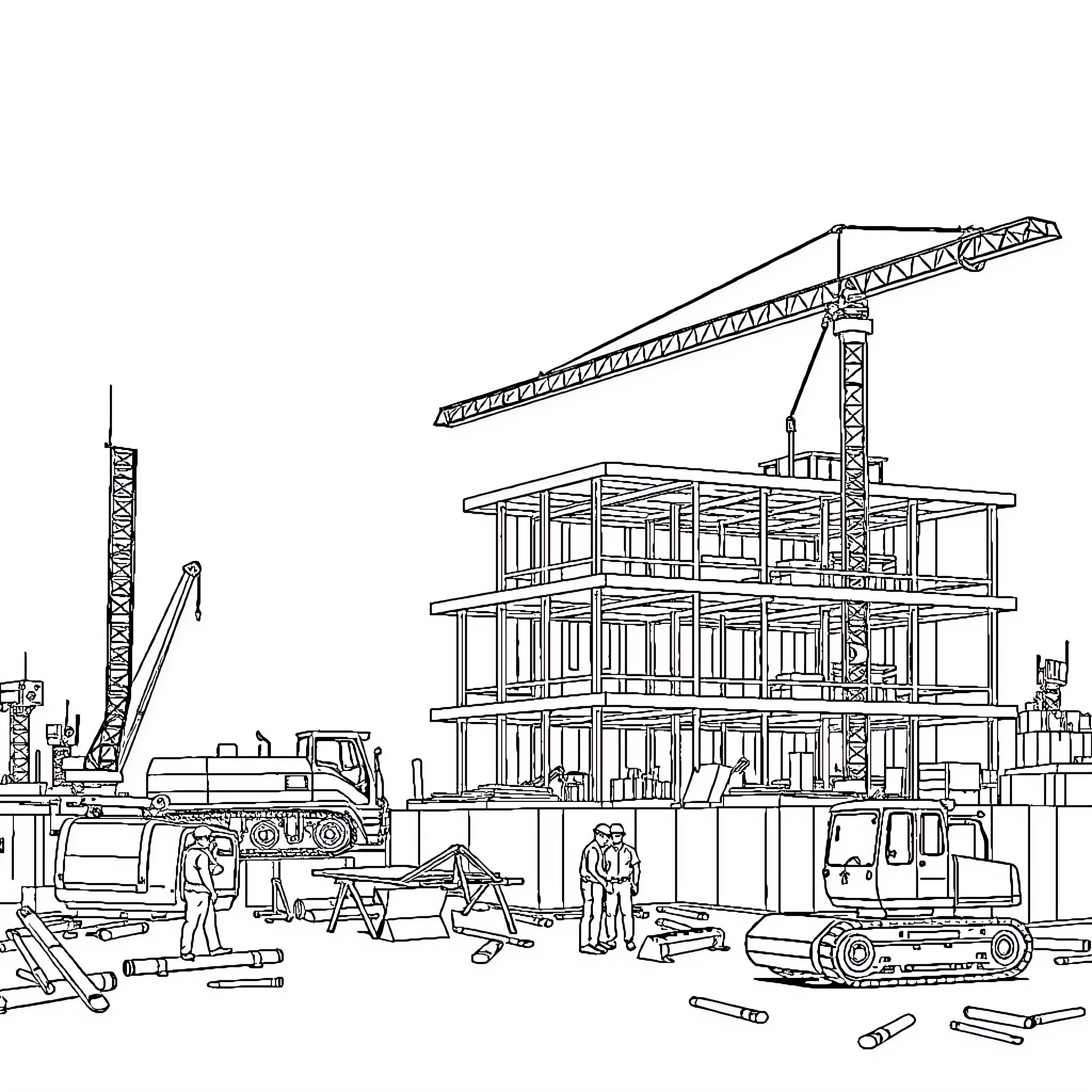 5 Best Construction Site Coloring Pages (Free Printable PDFs)