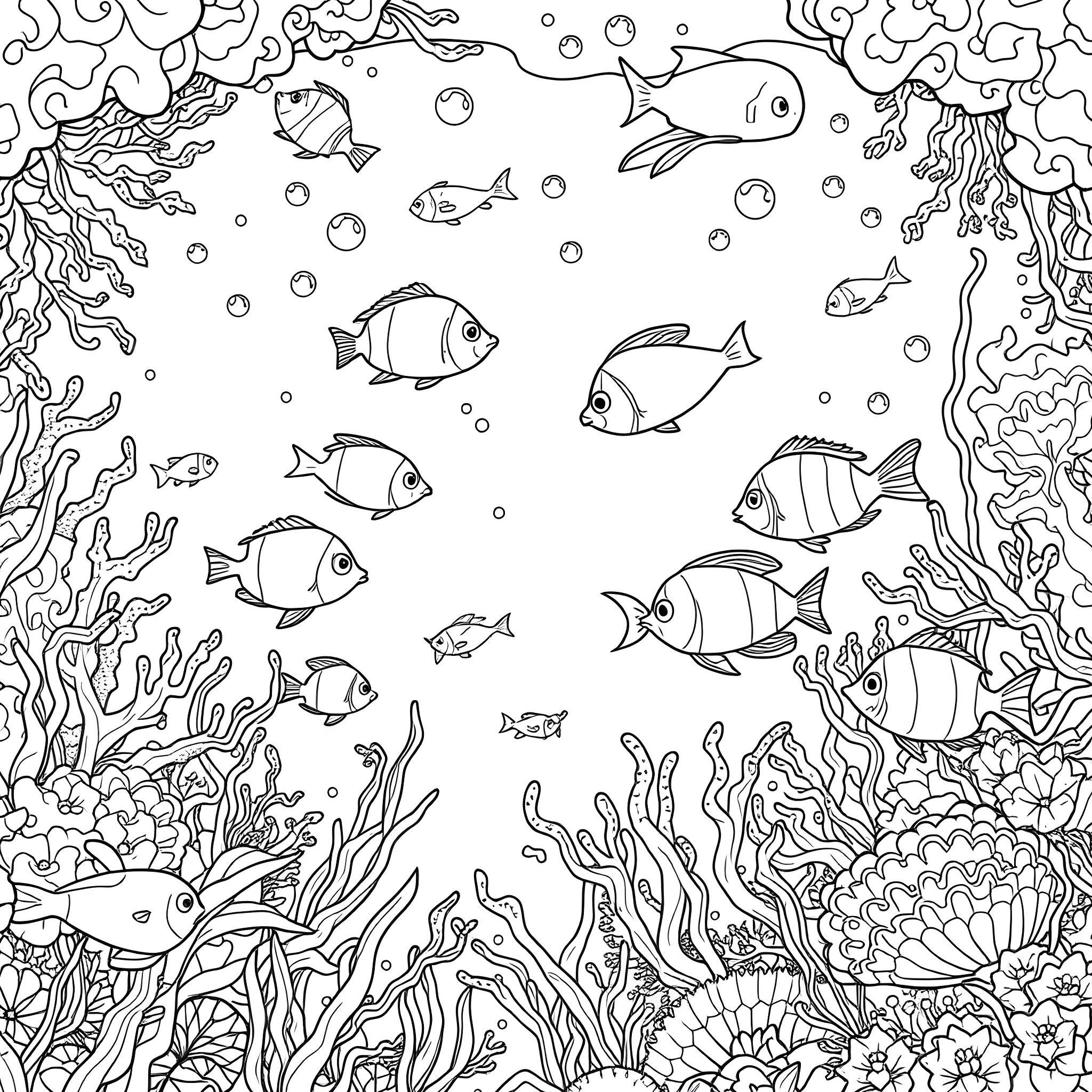 Best Tropical Fish Coloring Pages (Free Printable PDF)