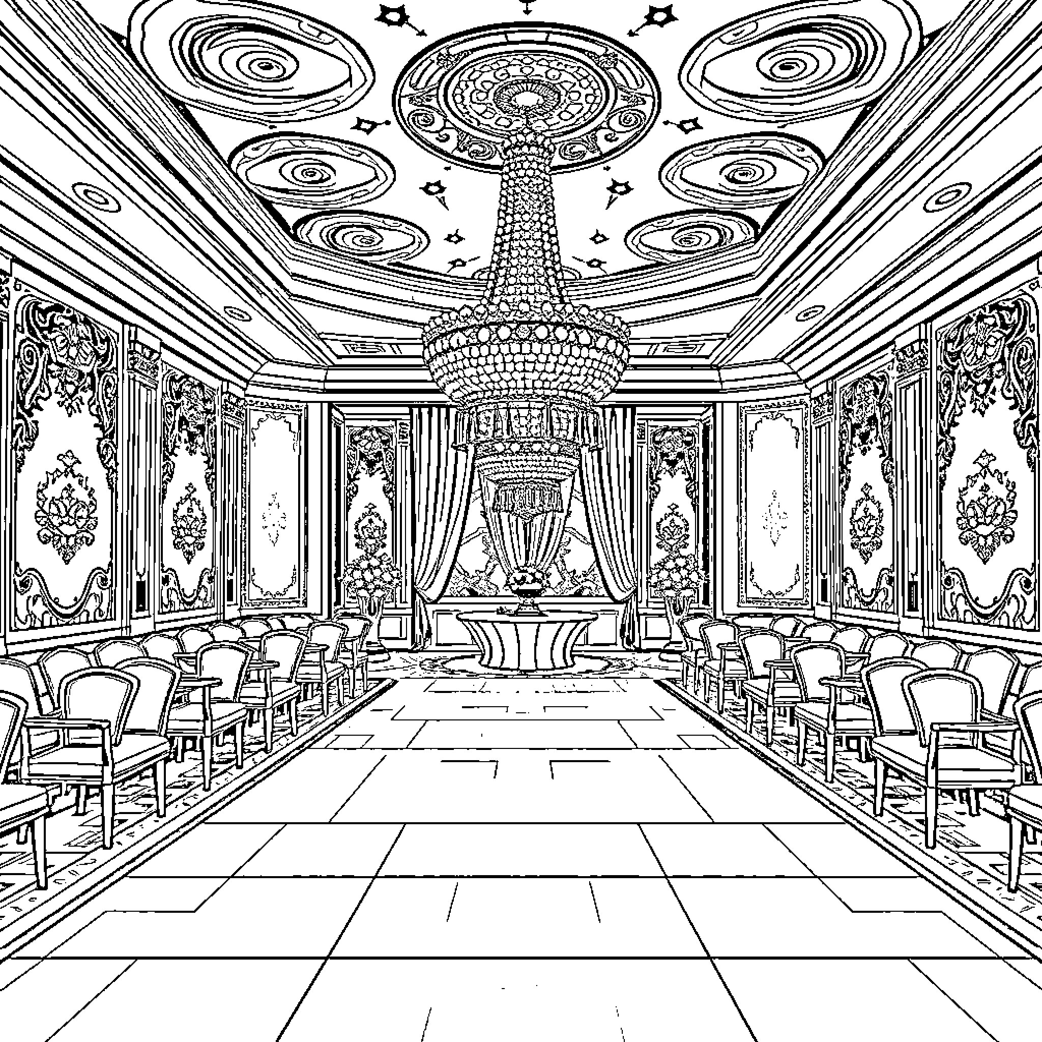 Best Ballroom Coloring Pages (Free Printable PDF)