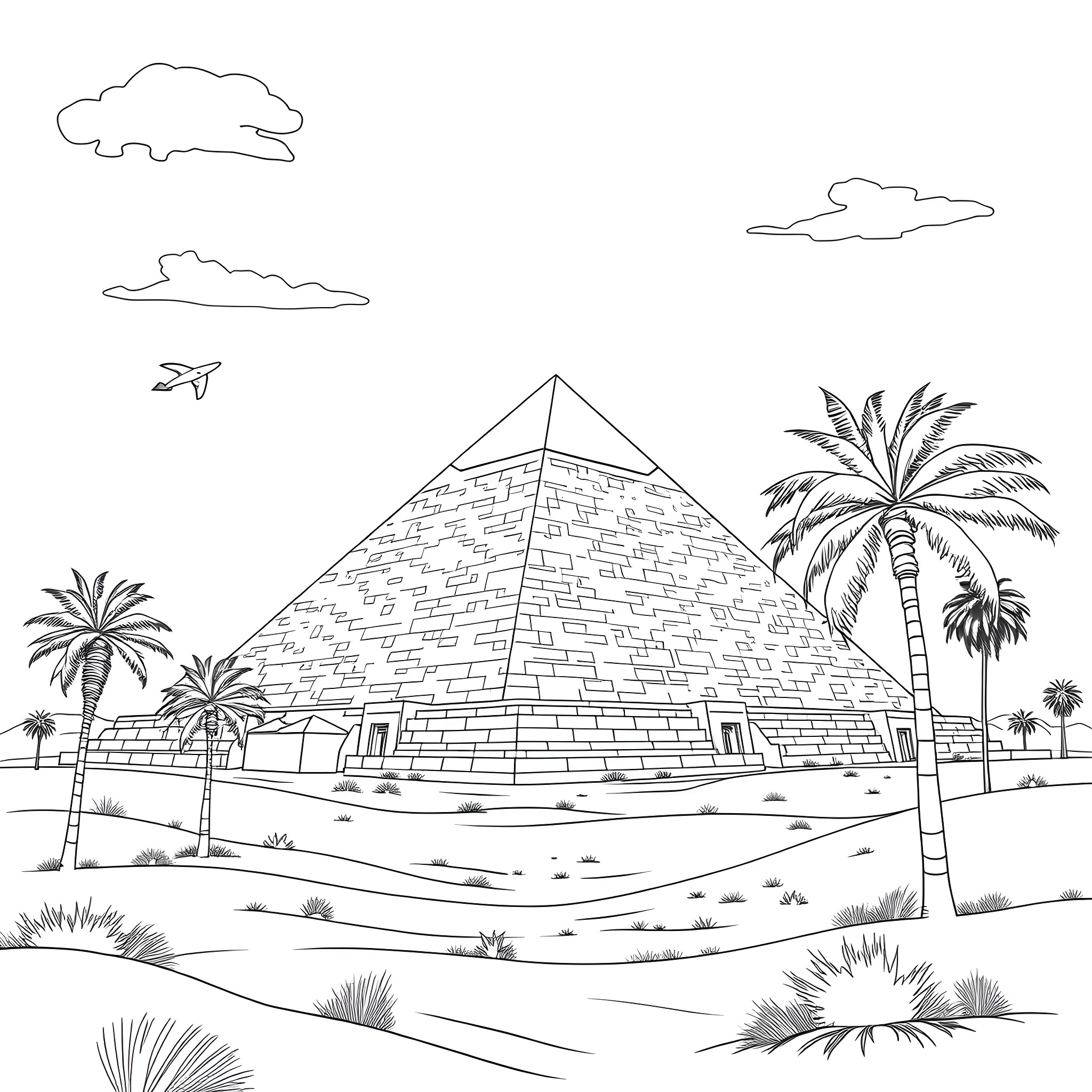 36 Best Pyramid Coloring Pages (Free Printable PDFs)