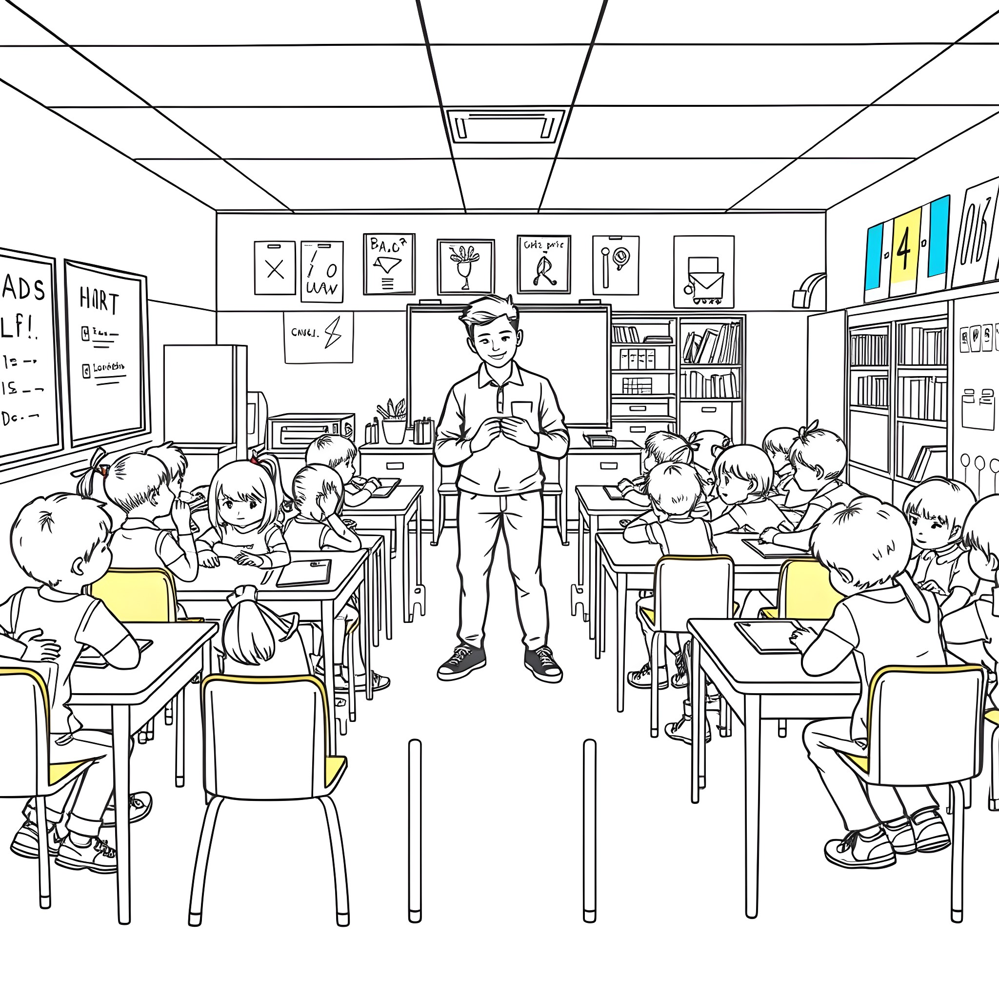 Best Classroom Coloring Pages (Free Printable PDF)