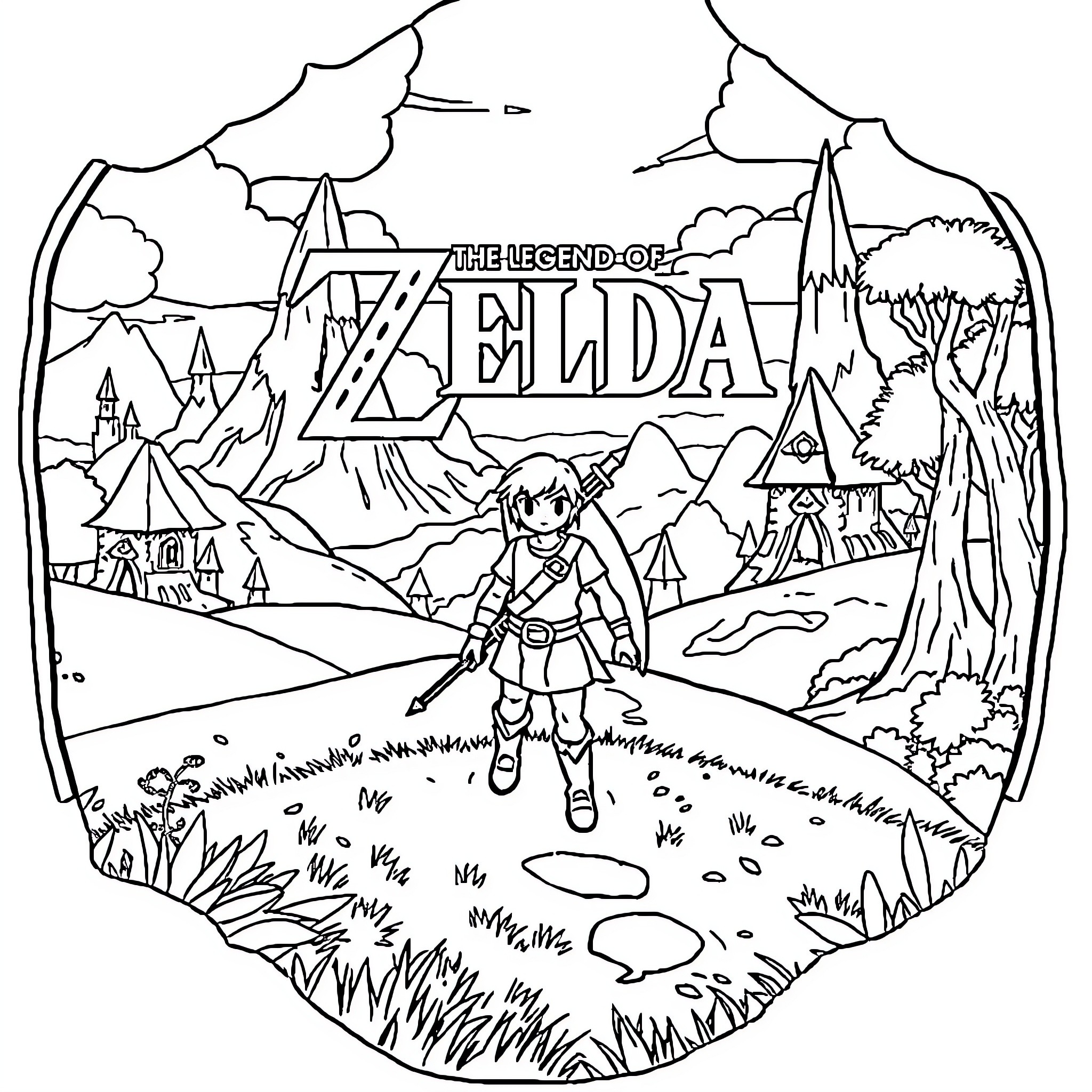 Best Legend of Zelda Coloring Pages (Free Printable PDF)