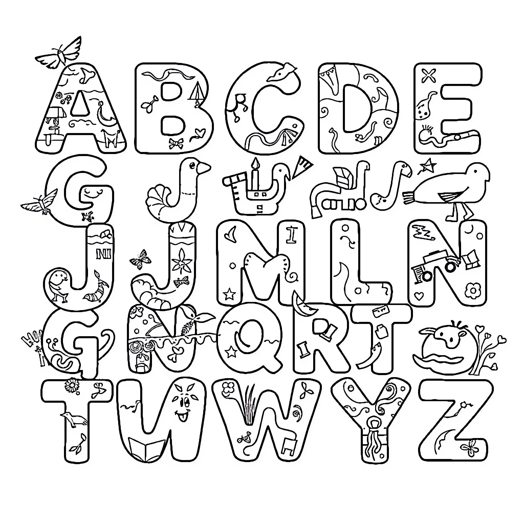 169 Best Alphabet Coloring Pages (Free Printable PDFs)