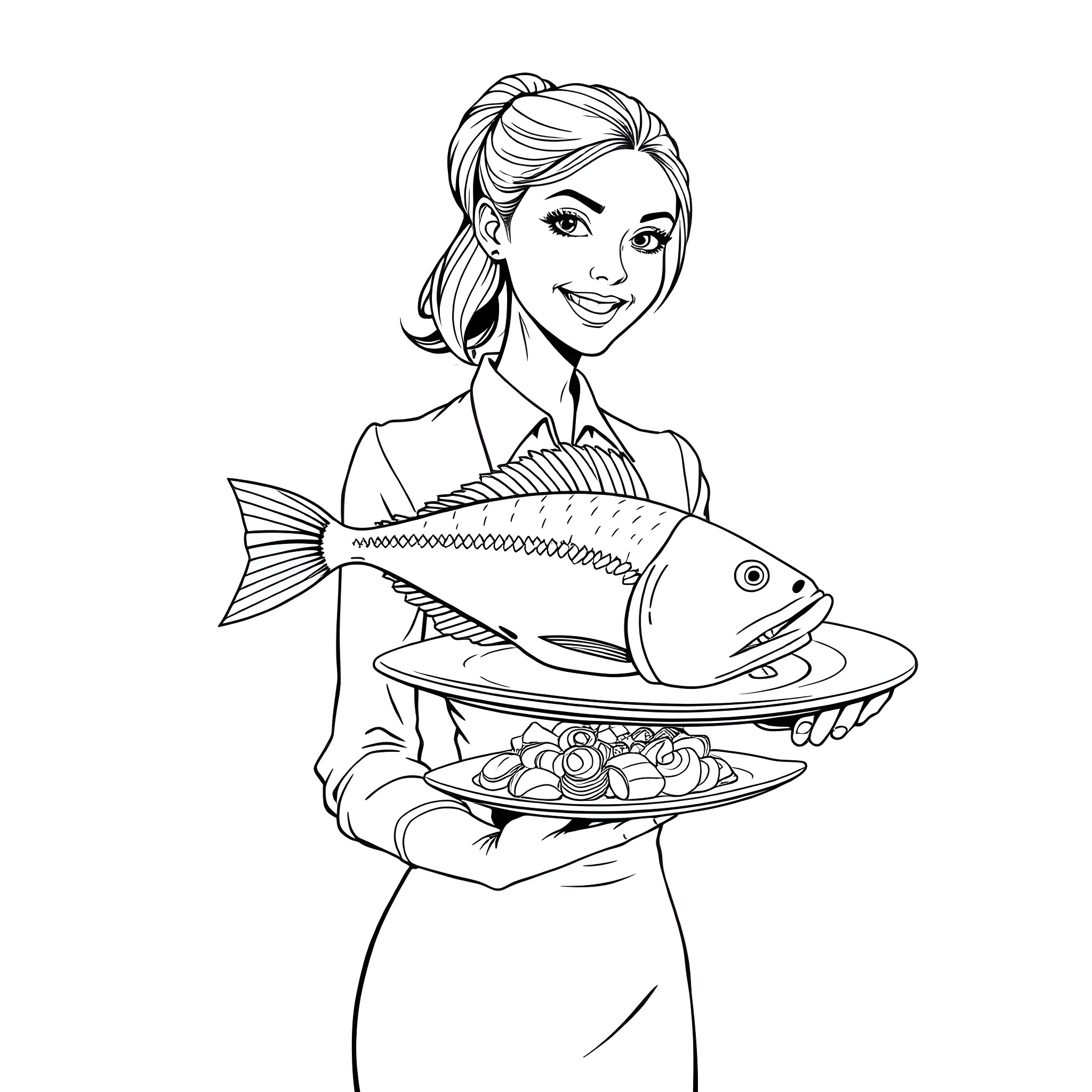 Best Waitress Coloring Pages (Free Printable PDF)