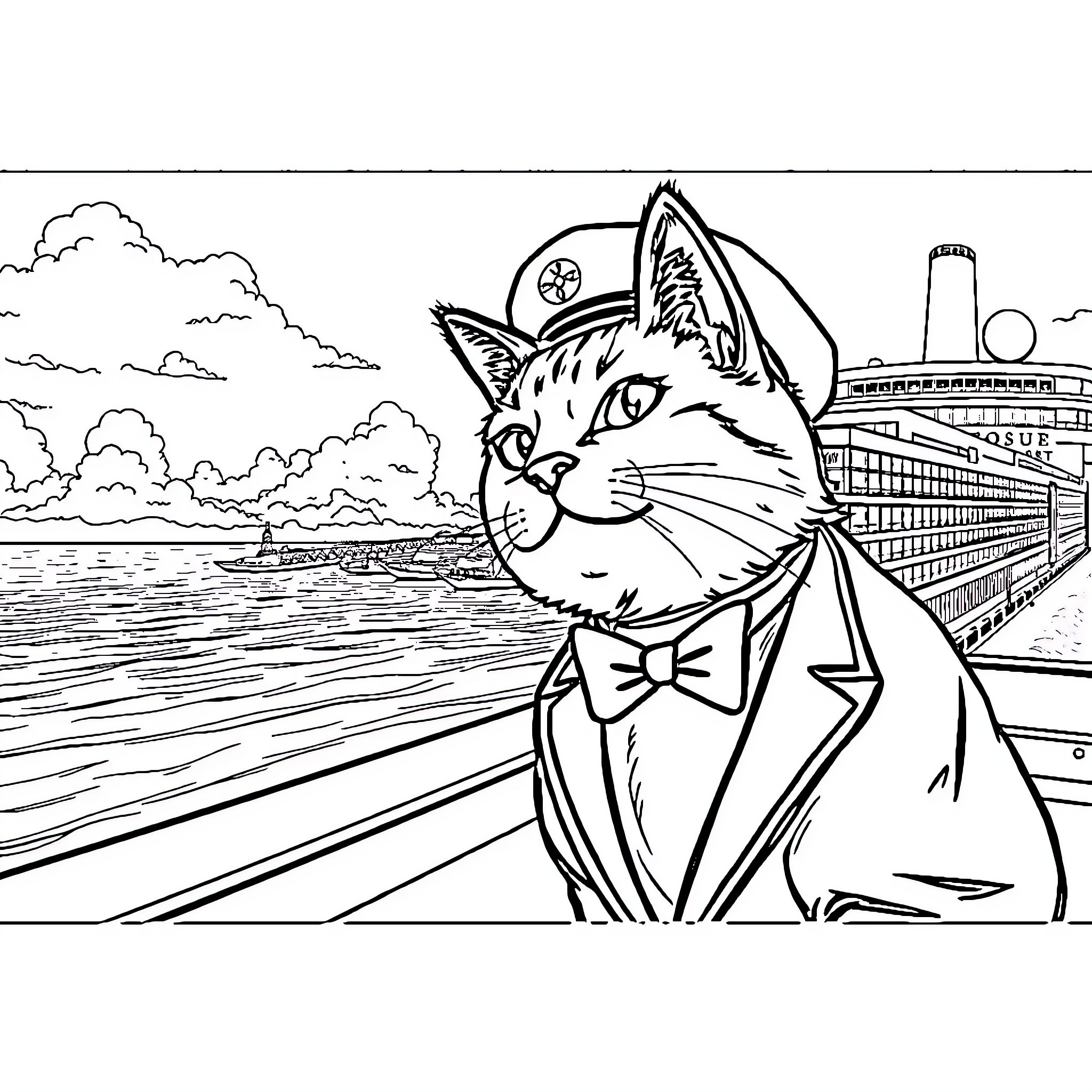Best Tuxedo Cat Coloring Pages (Free Printable PDF)