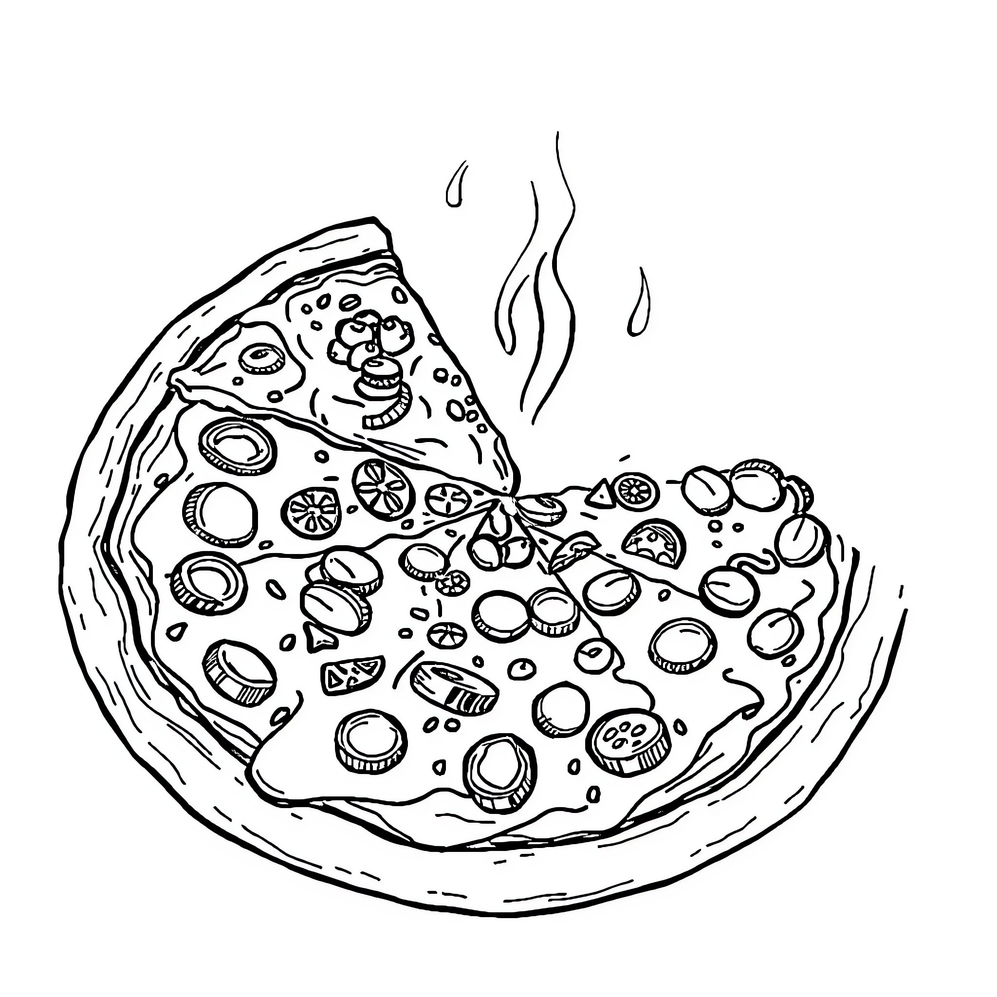 110 Best Pizza Coloring Pages (Free Printable PDFs)