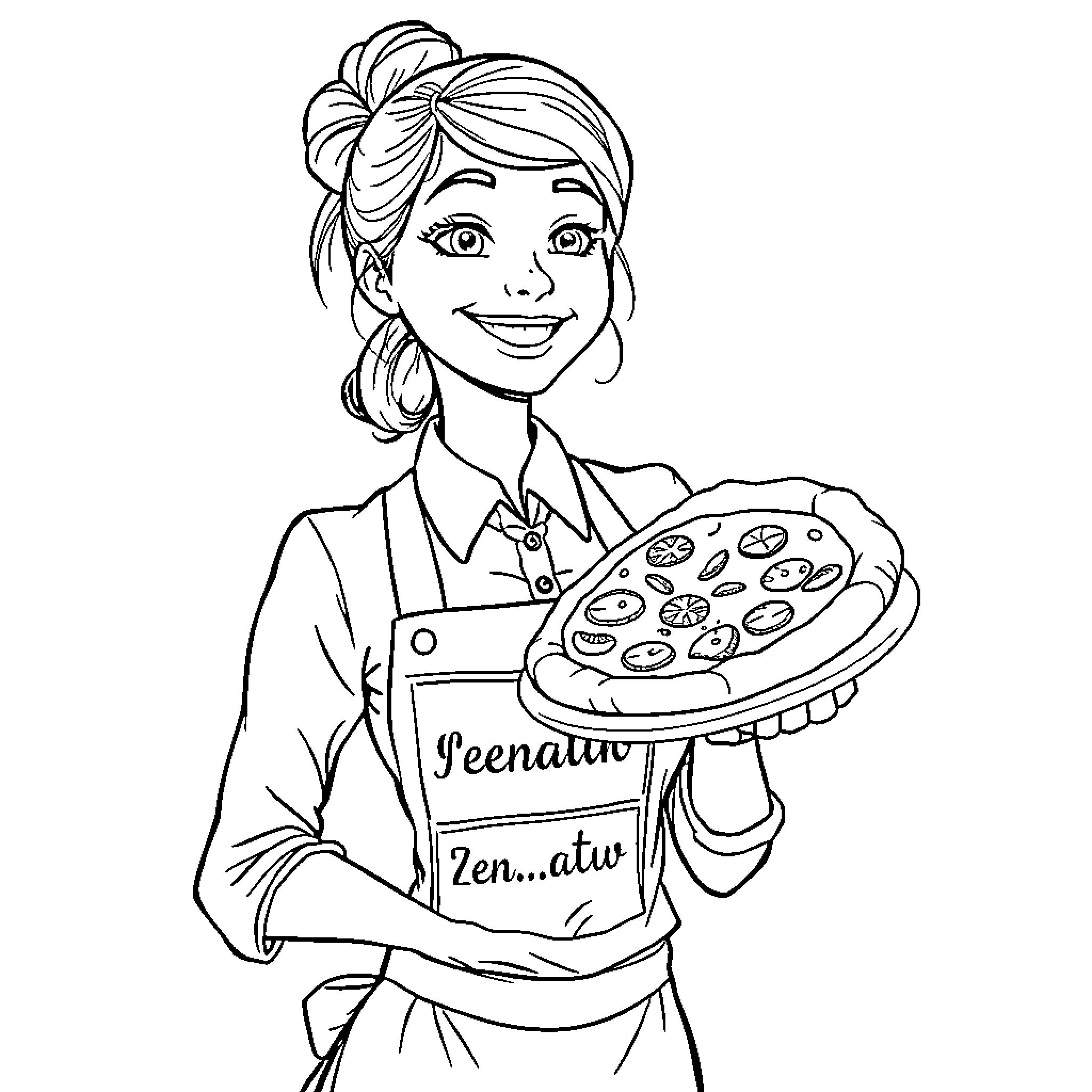Best Waitress Coloring Pages (Free Printable PDF)