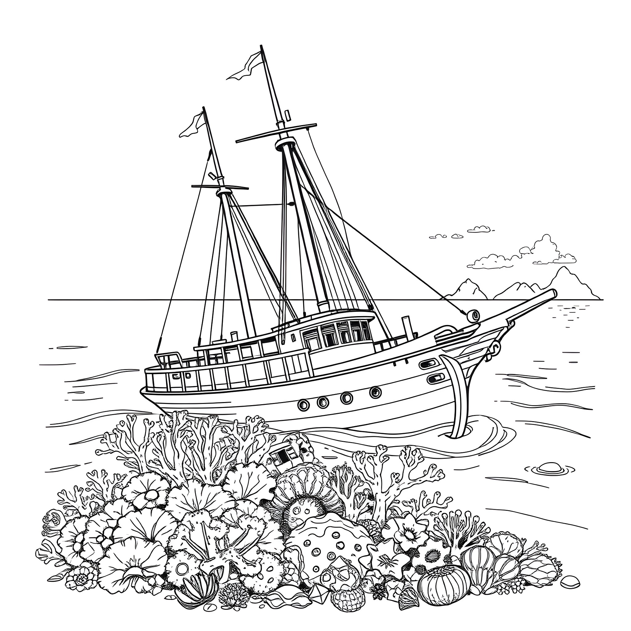 Best Ship Coloring Pages (Free Printable PDF)