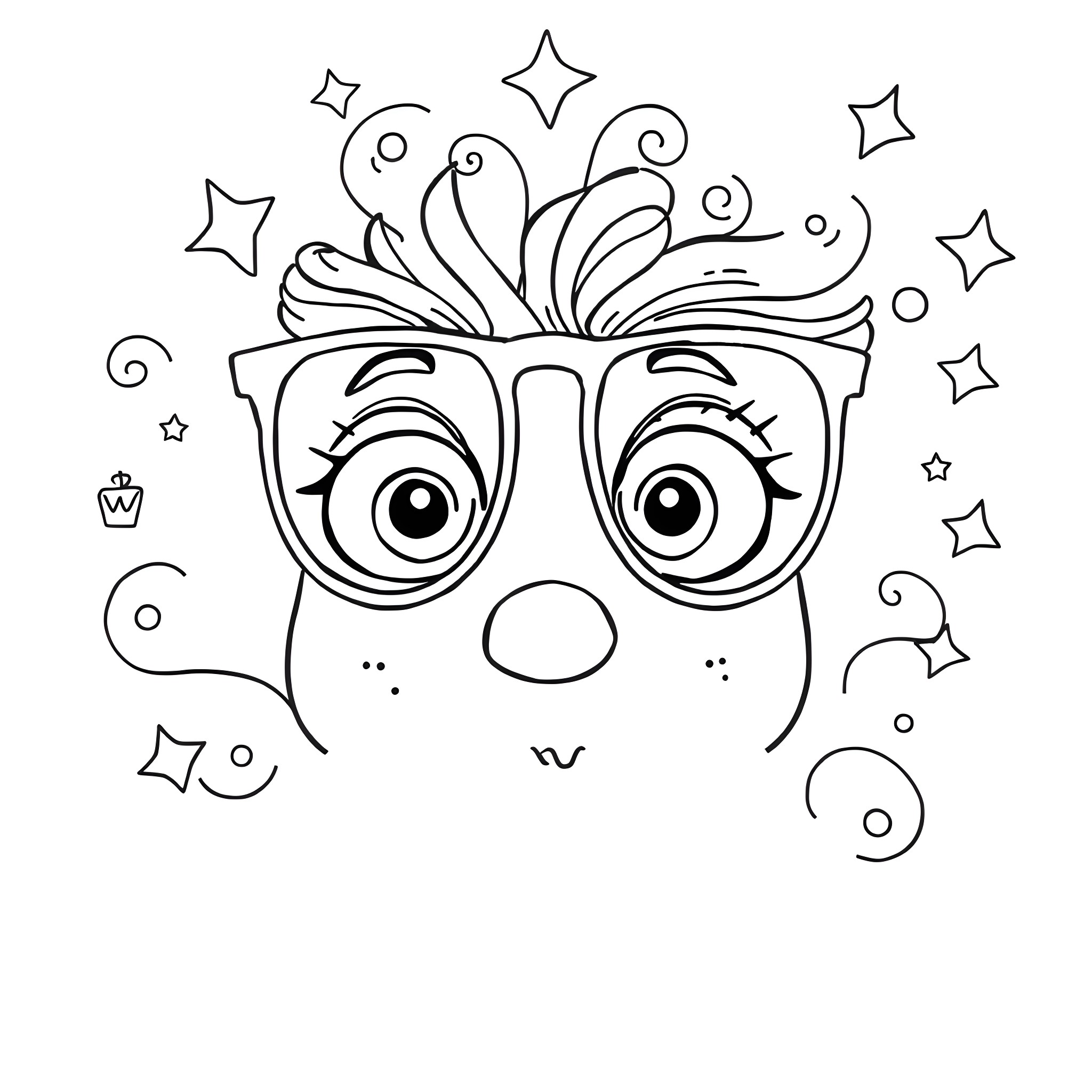 6 Best Glasses Coloring Pages (Free Printable PDFs)