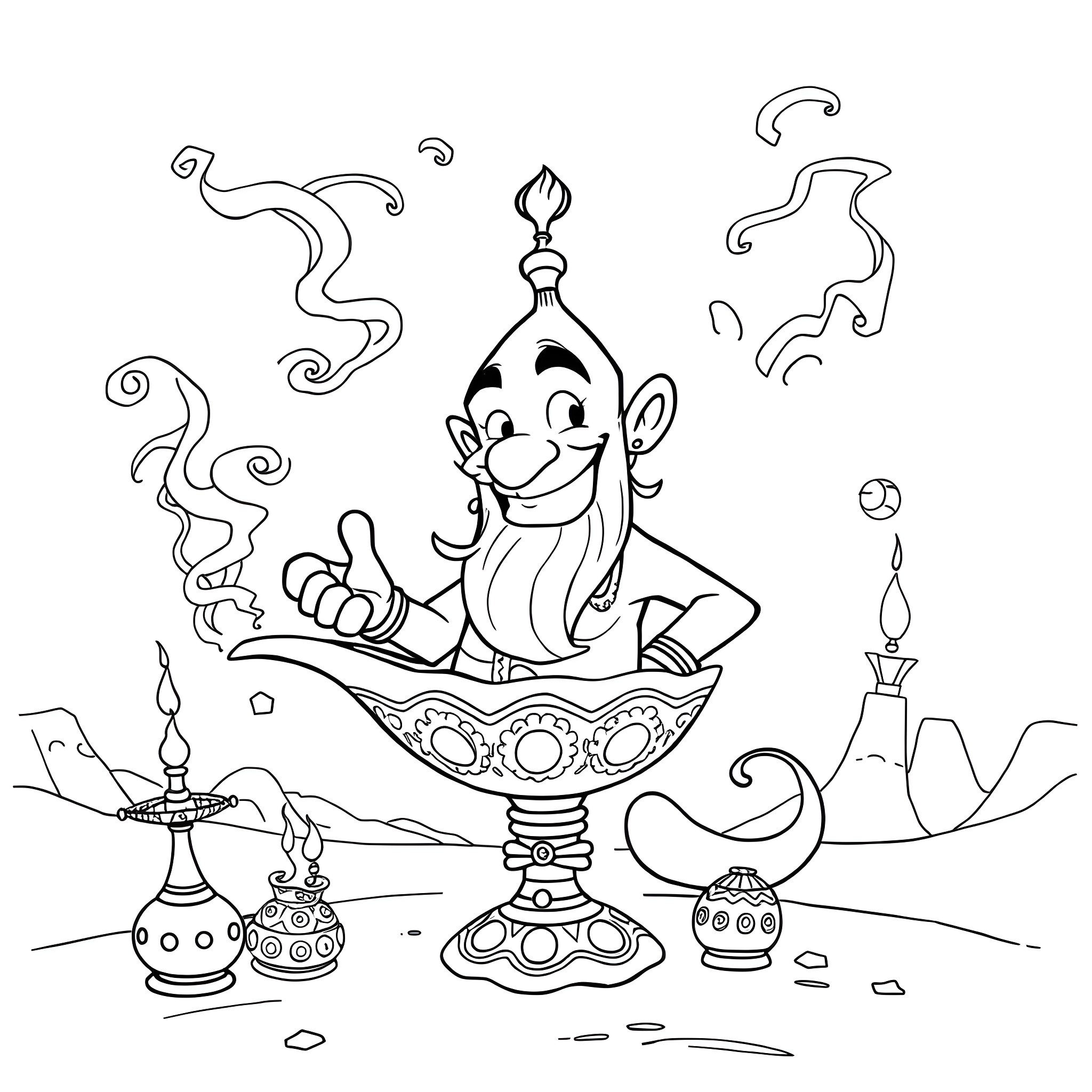 Best Genie Coloring Pages (Free Printable PDF)