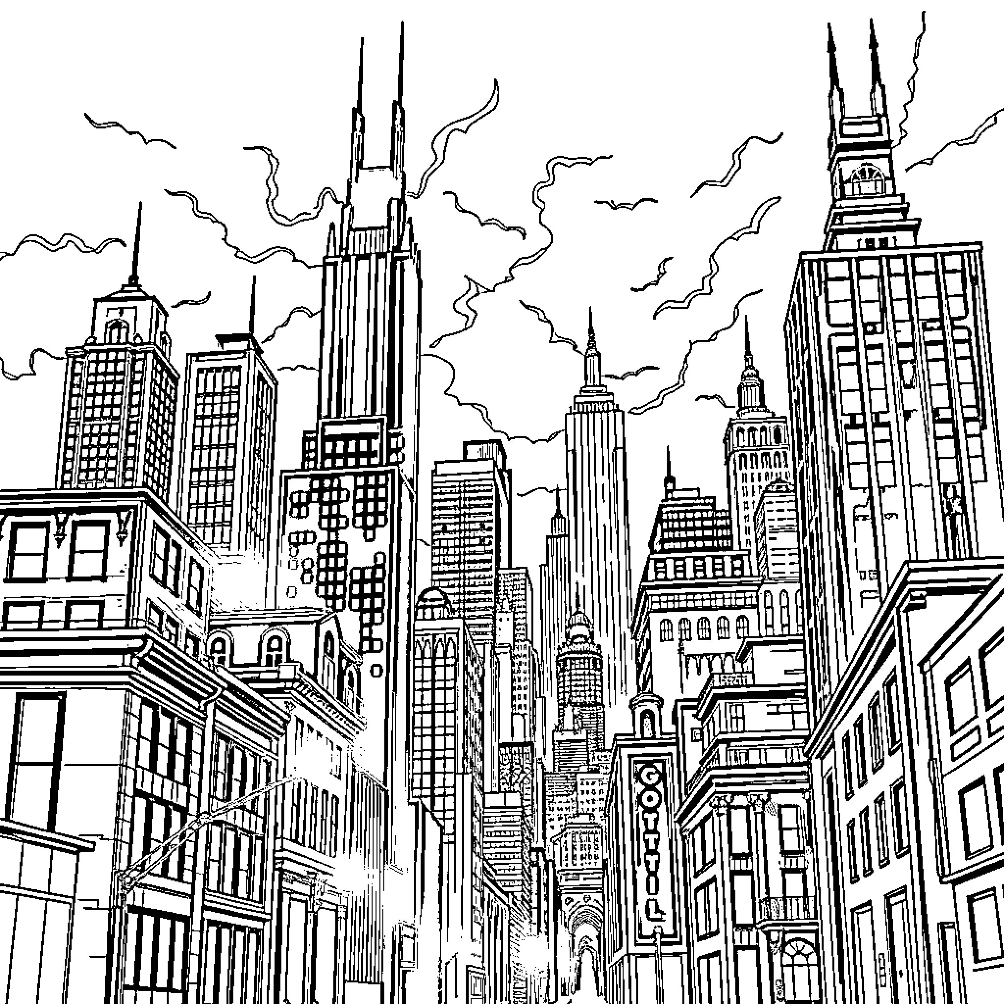 Best Gotham City Coloring Pages (Free Printable PDF)