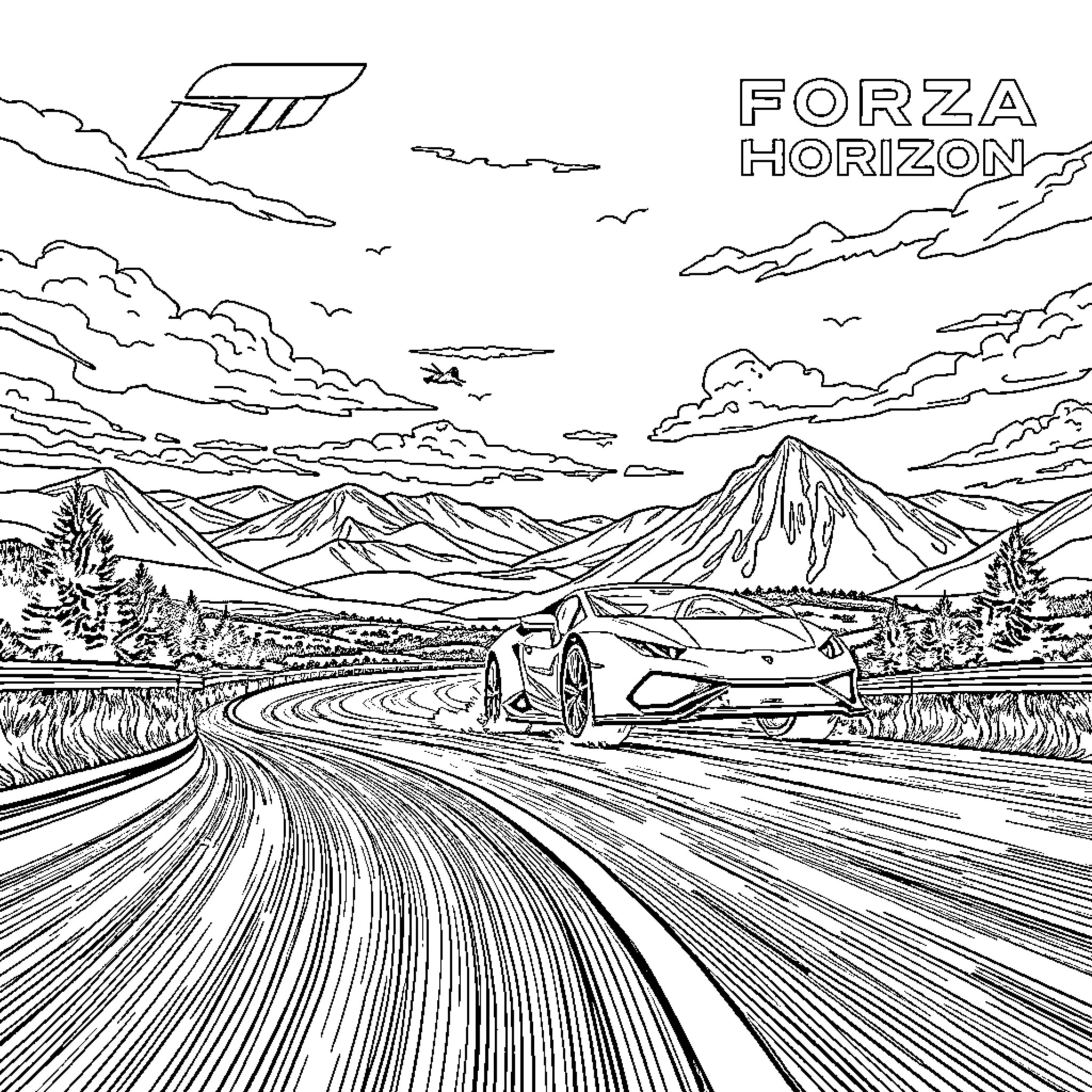 Best Forza Horizon Coloring Pages (Free Printable PDF)