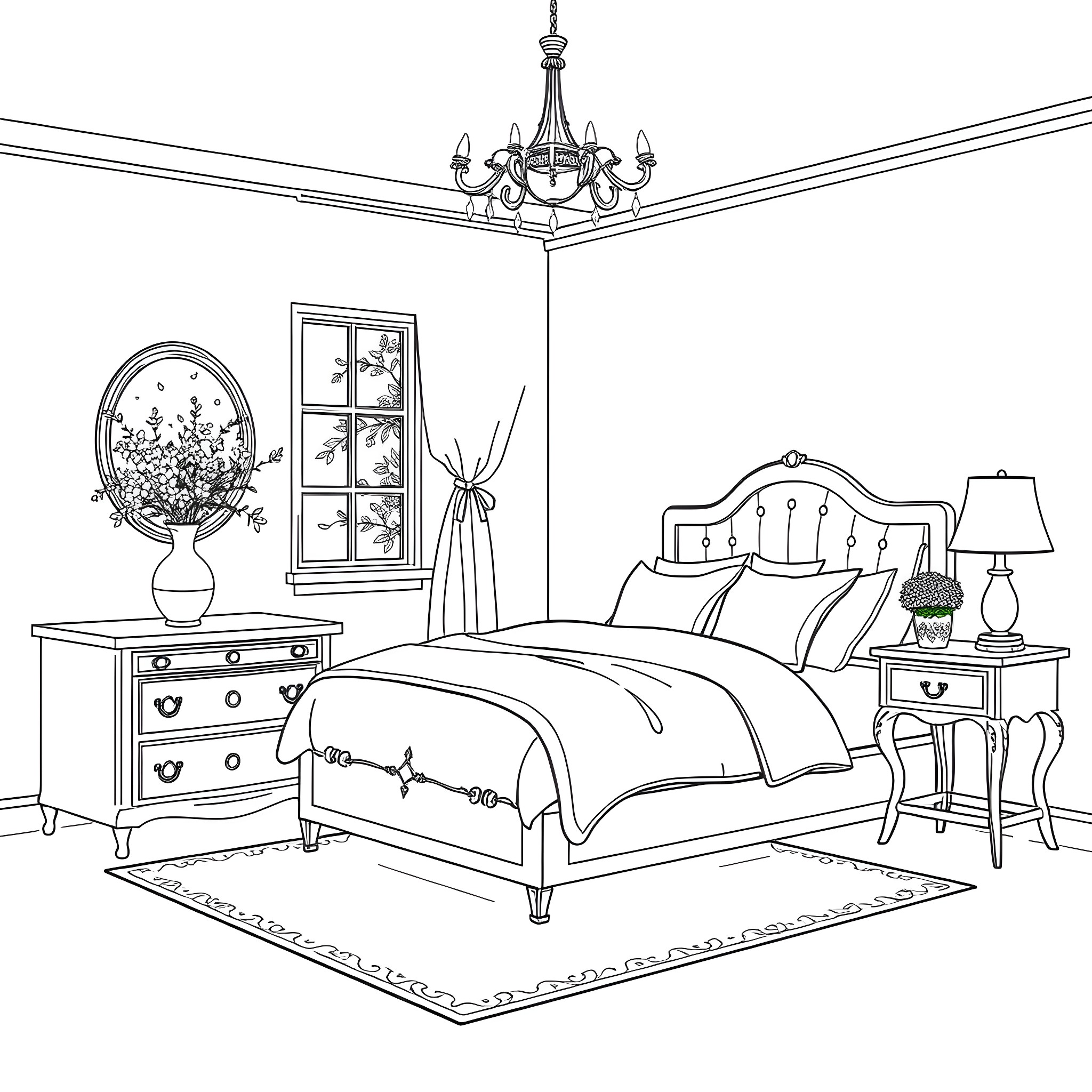 Best Bedroom Coloring Pages (Free Printable PDF)