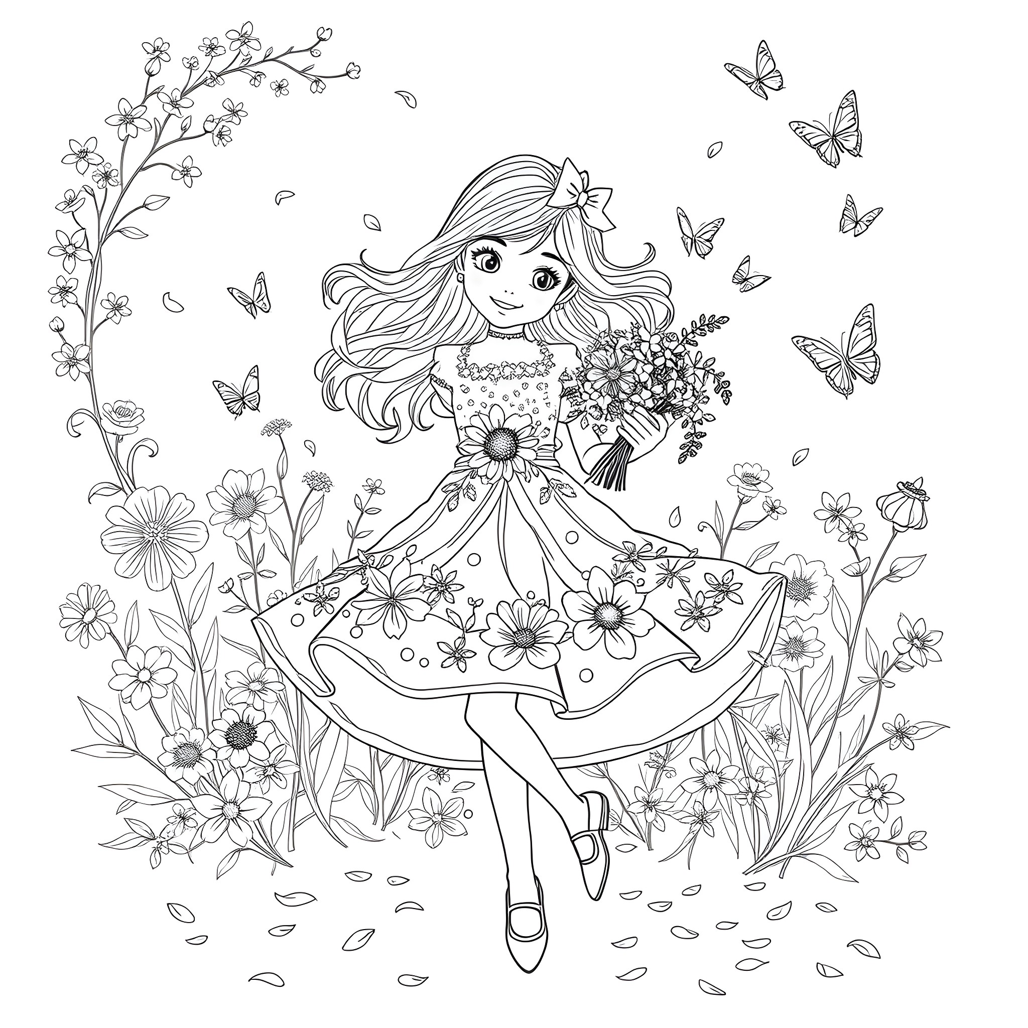 6 Best Flower Girl Coloring Pages (Free Printable PDFs)