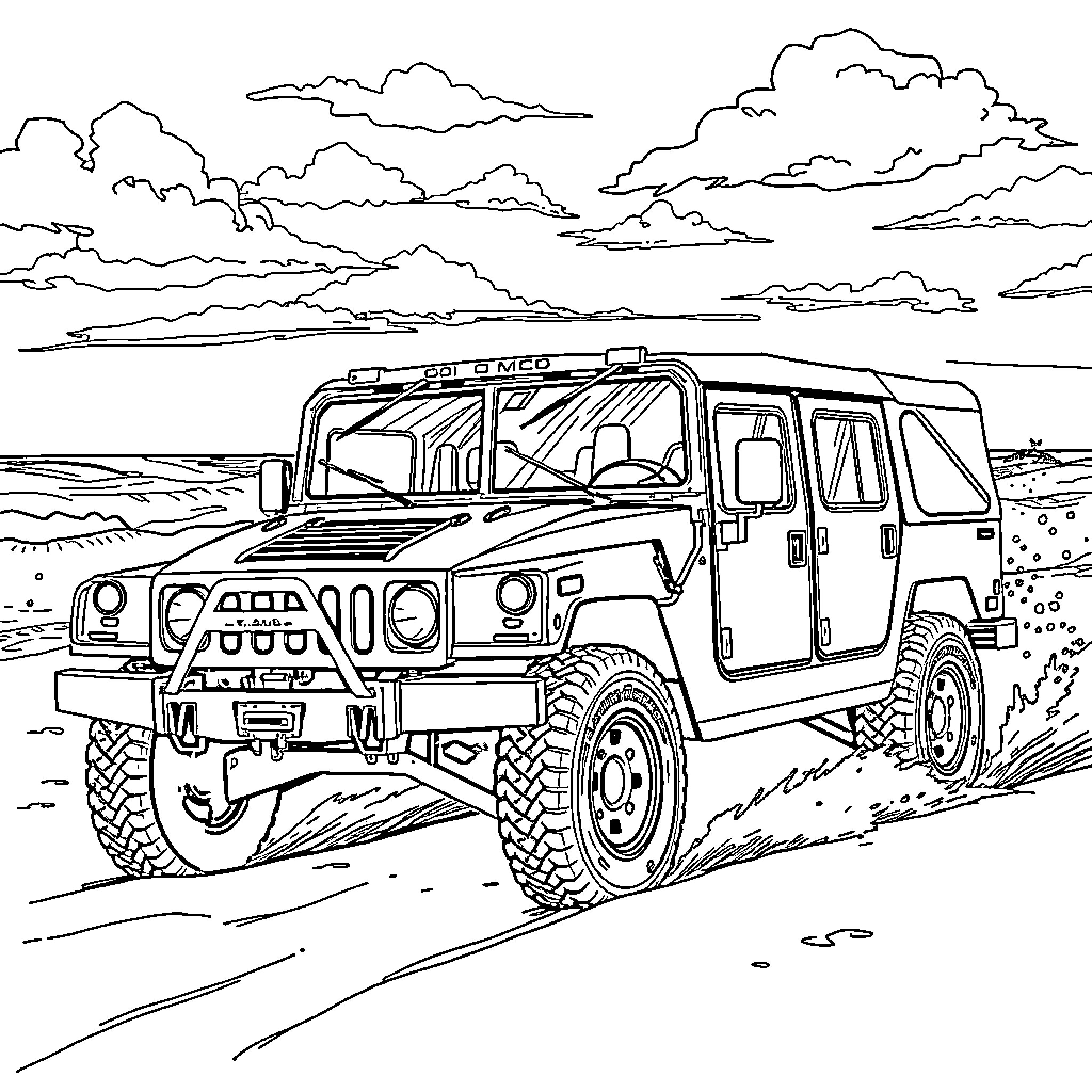 Best Hummer Coloring Pages (Free Printable PDF)