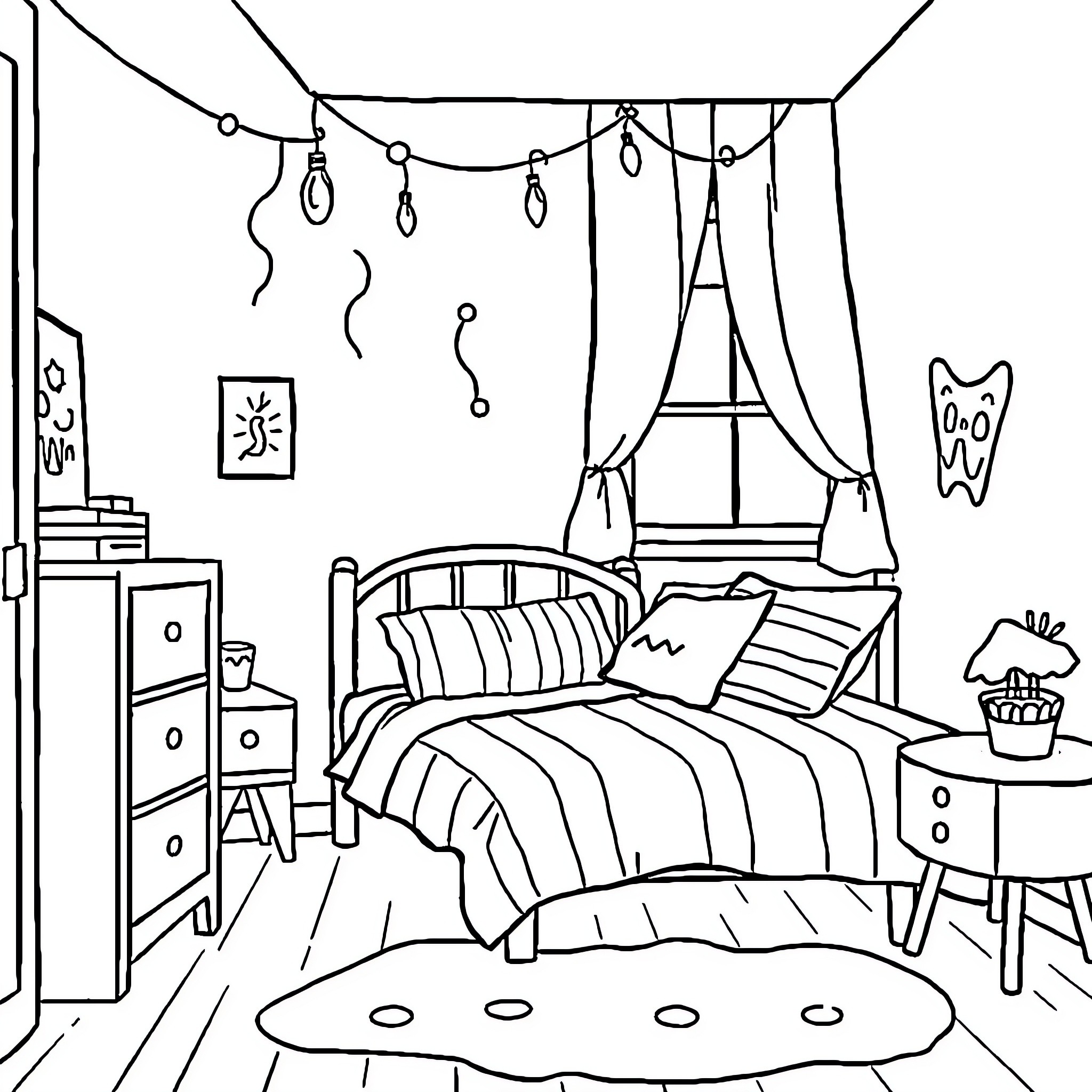 Best Bedroom Coloring Pages (Free Printable PDF)