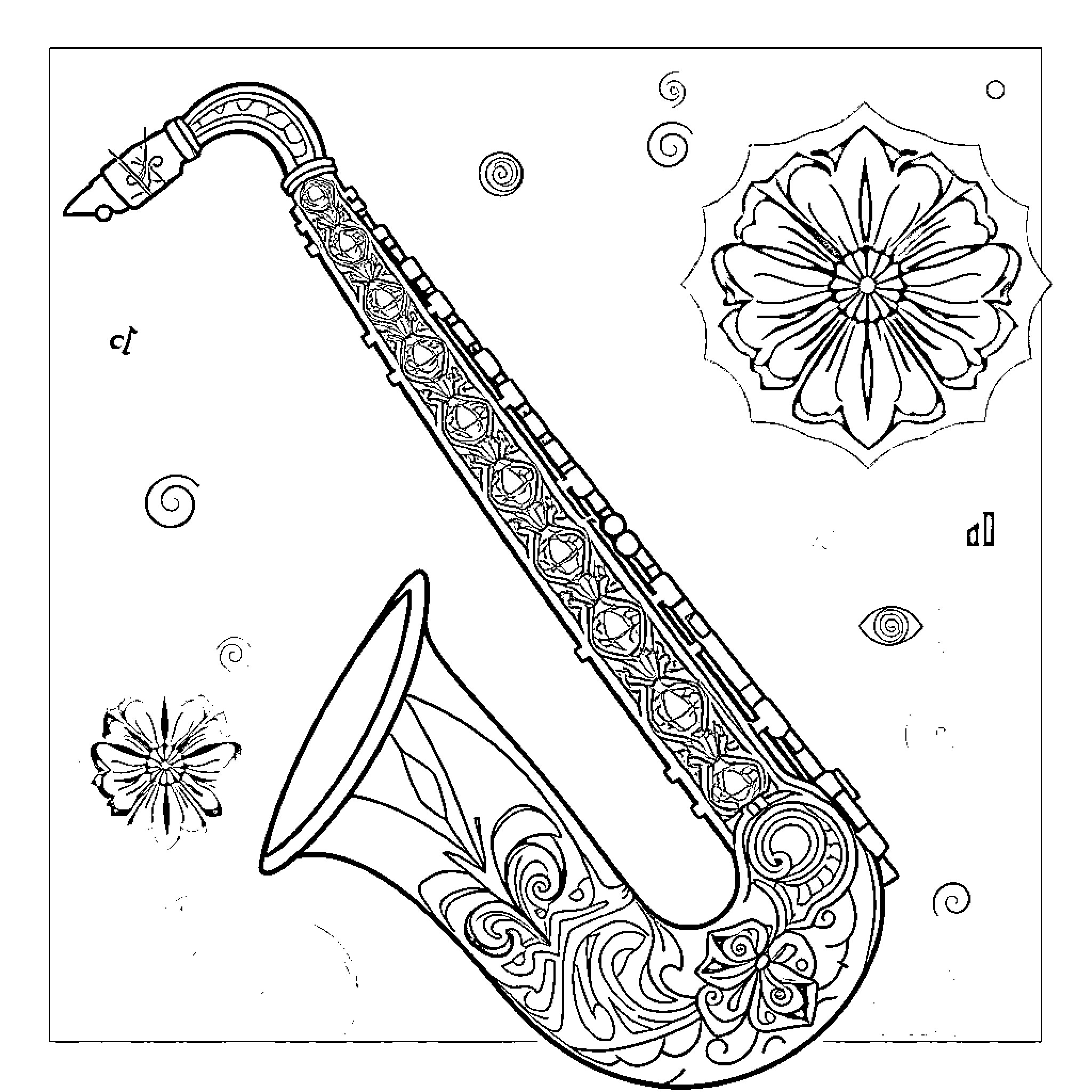 Best Saxophone Coloring Pages (Free Printable PDF)