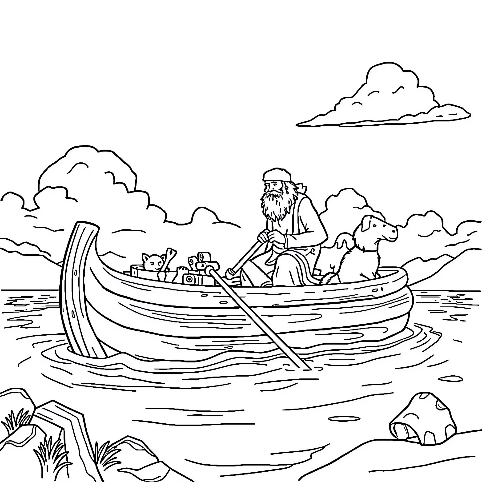 Best Noah Coloring Pages (Free Printable PDF)