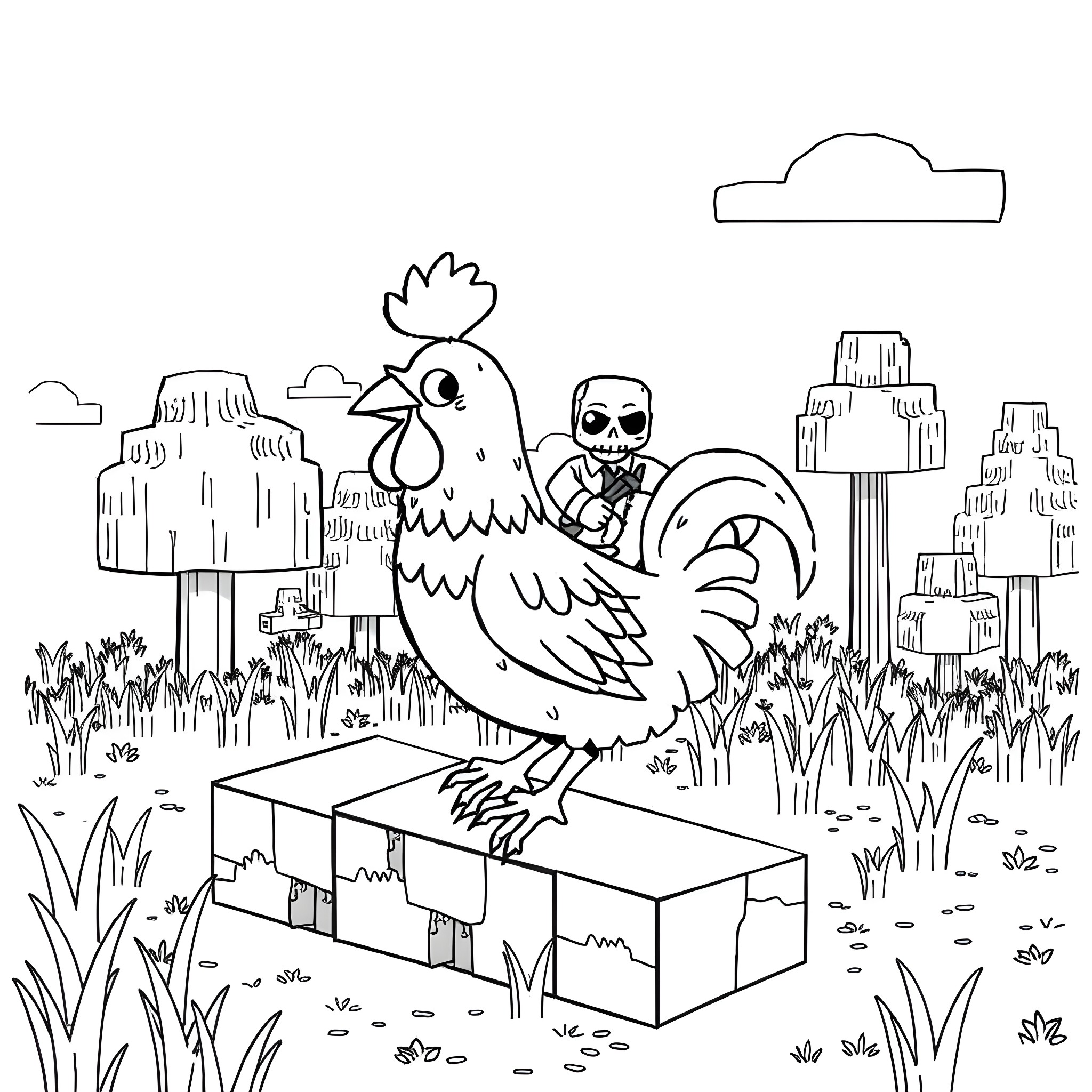 Best Chicken Jockey Coloring Pages (Free Printable PDF)