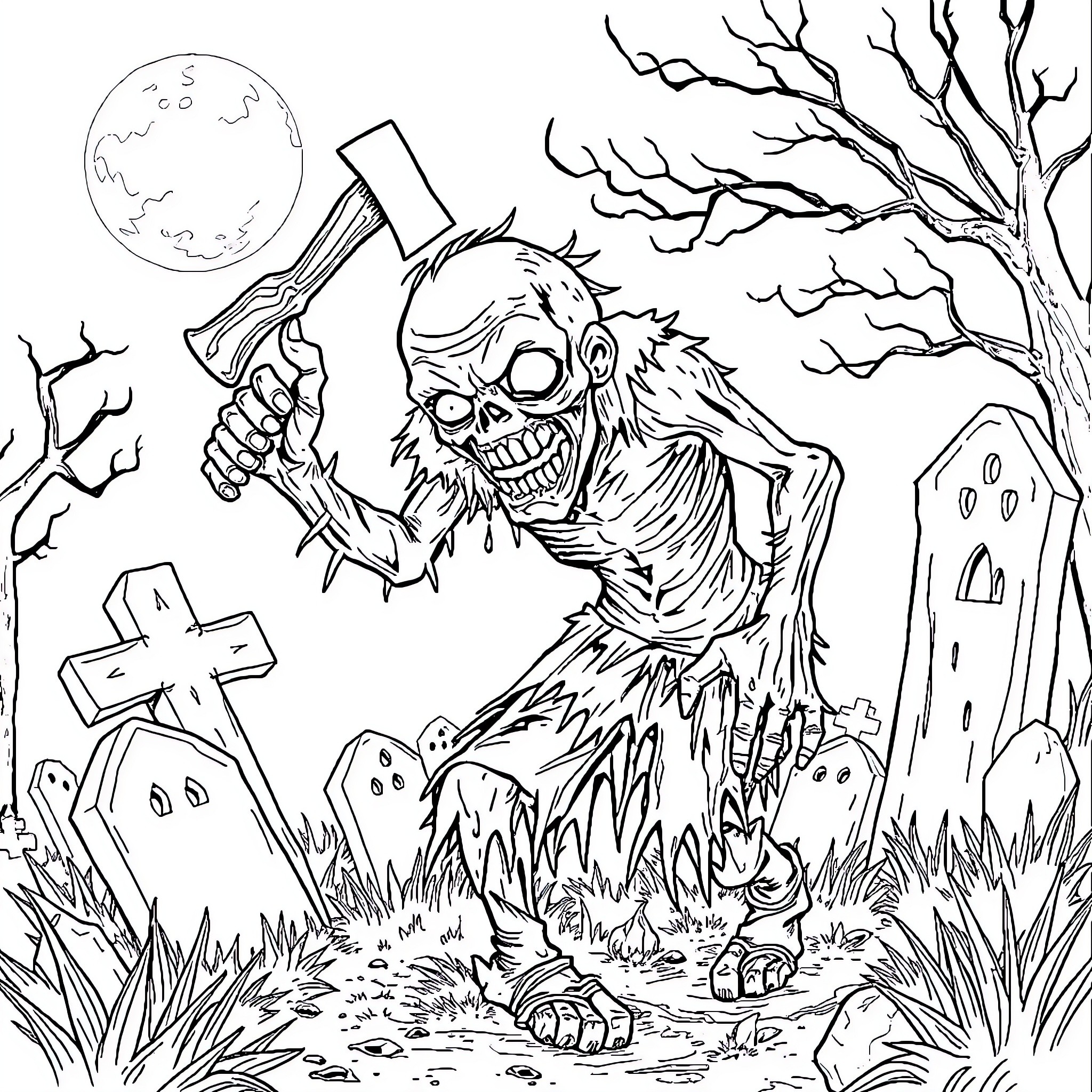Best Zombie Coloring Pages (Free Printable PDF)