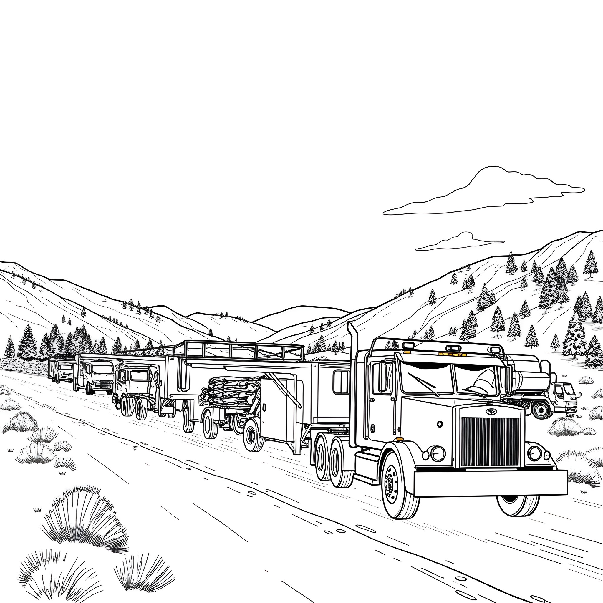 Best Gooseneck Trailer Coloring Pages (Free Printable PDF)