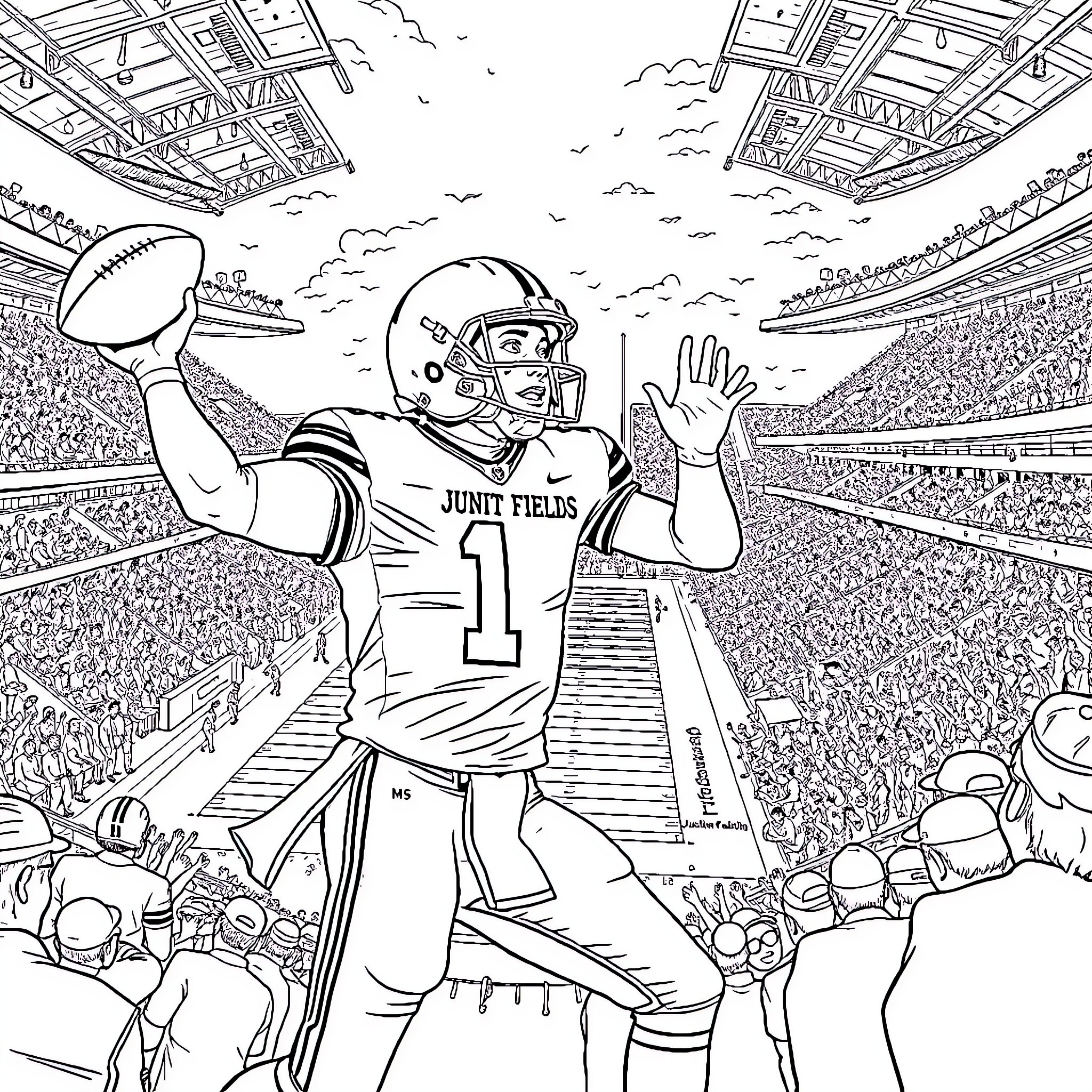 Best Justin Fields Coloring Pages (Free Printable PDF)