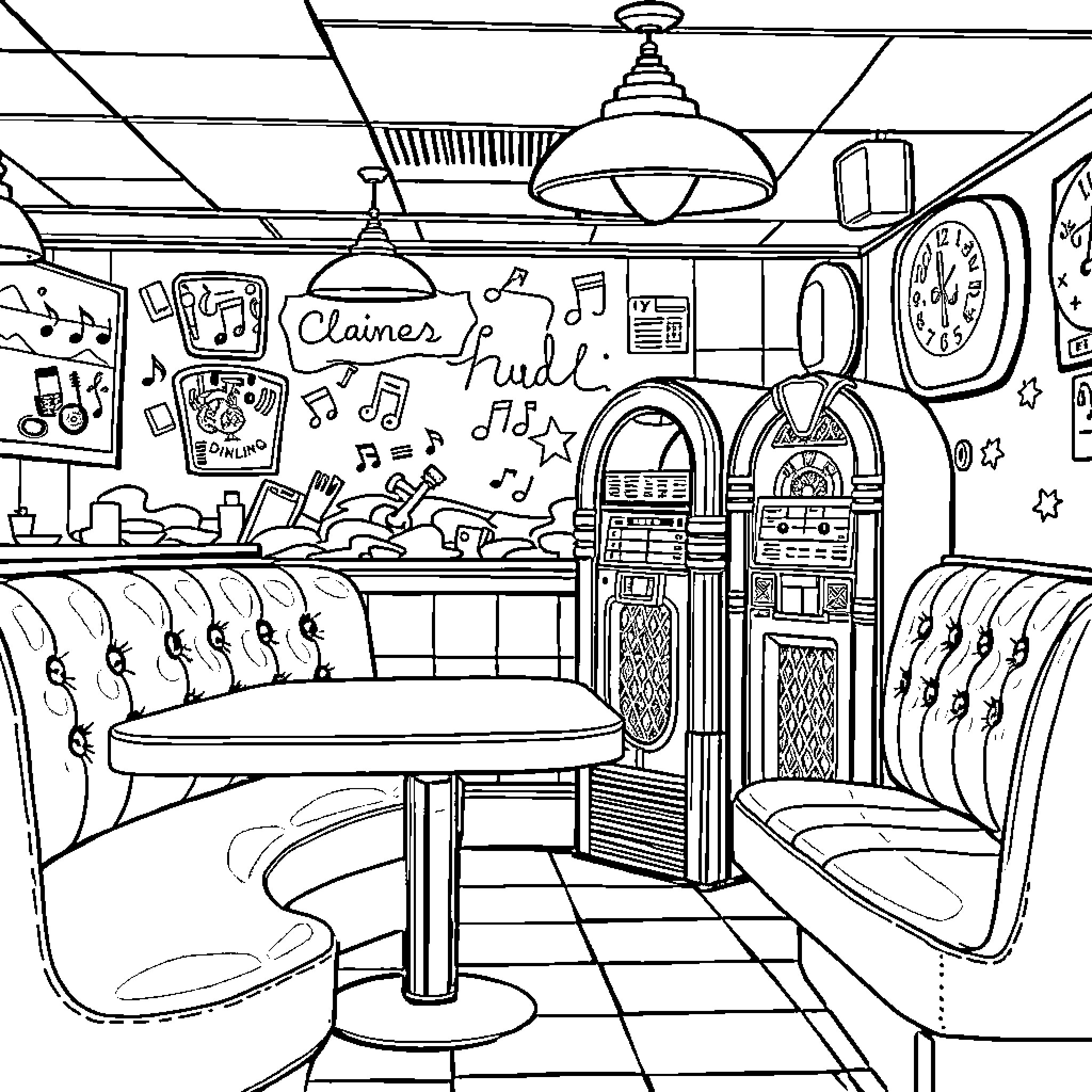 Best Diner Coloring Pages (Free Printable PDF)