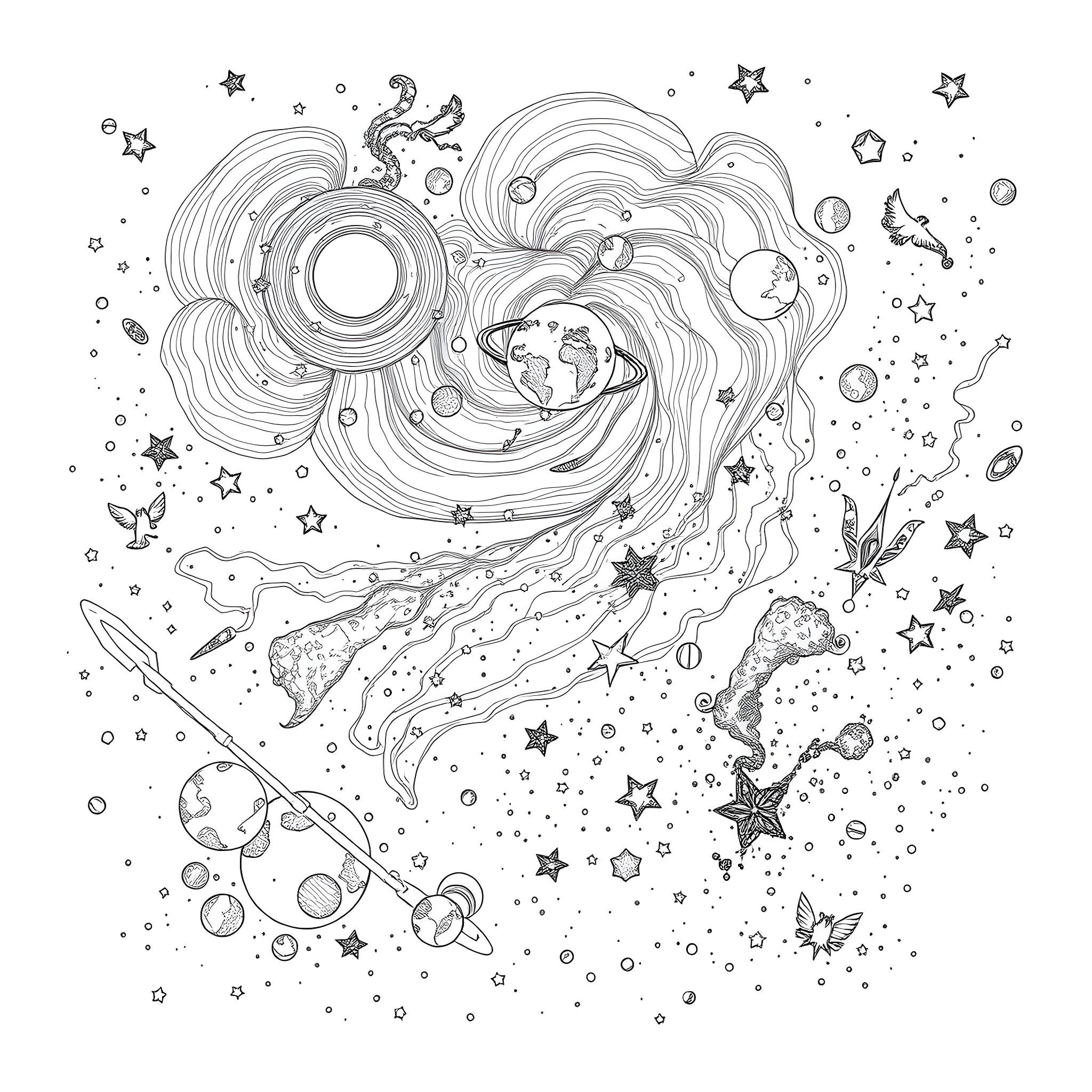 Best Galaxy Coloring Pages (Free Printable PDF)