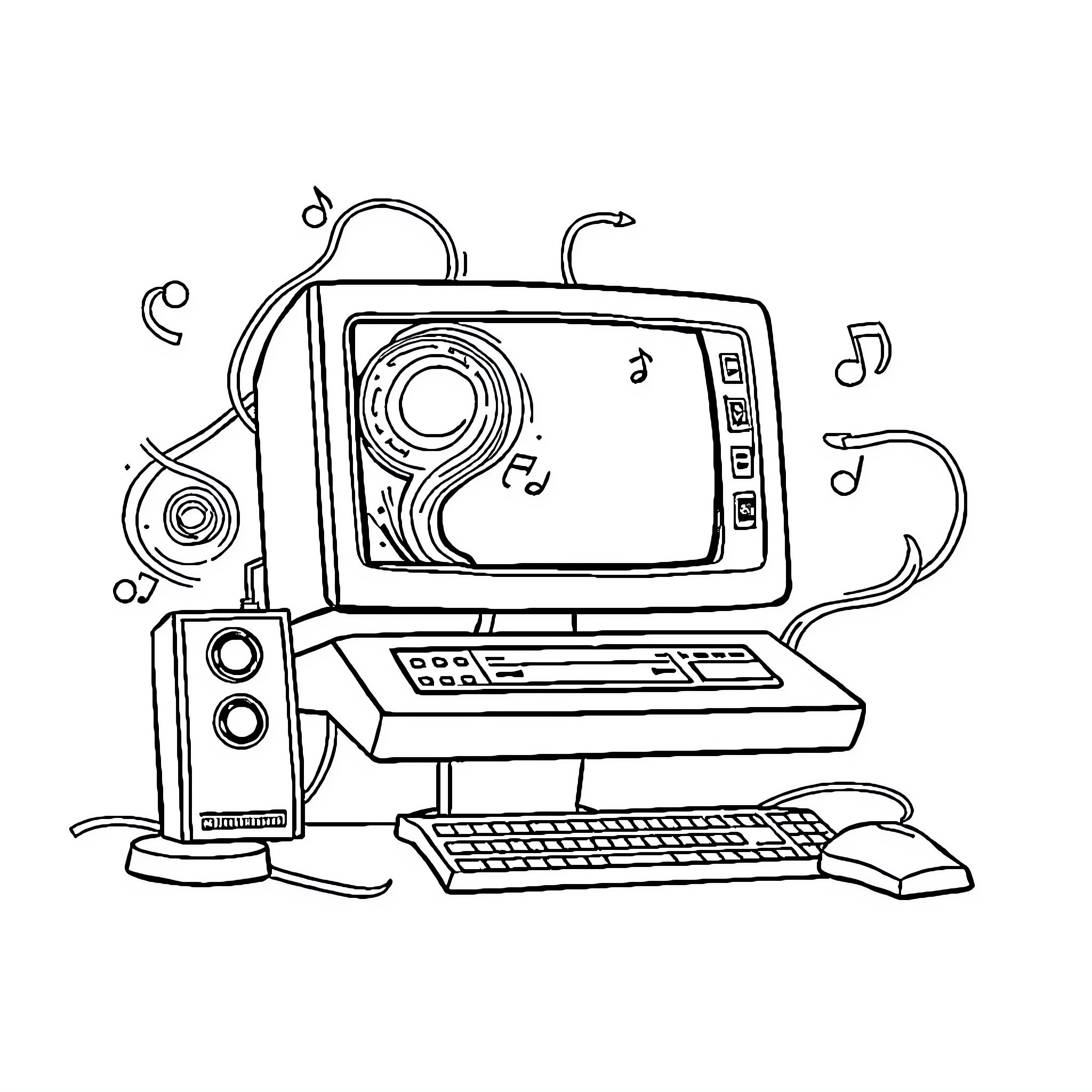 Best Dancing Computer Coloring Pages (Free Printable PDF)