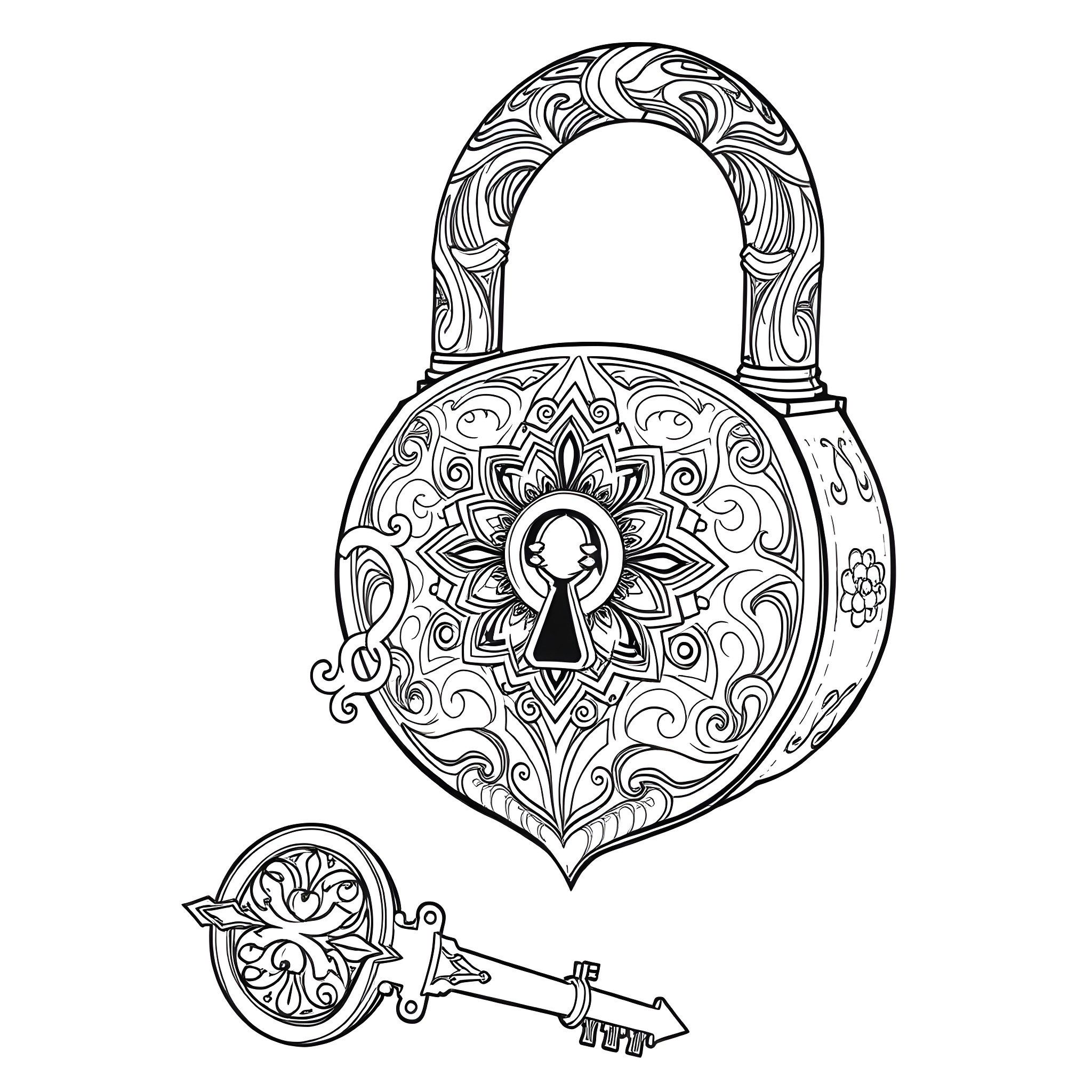 Best Lock Coloring Pages (Free Printable PDF)