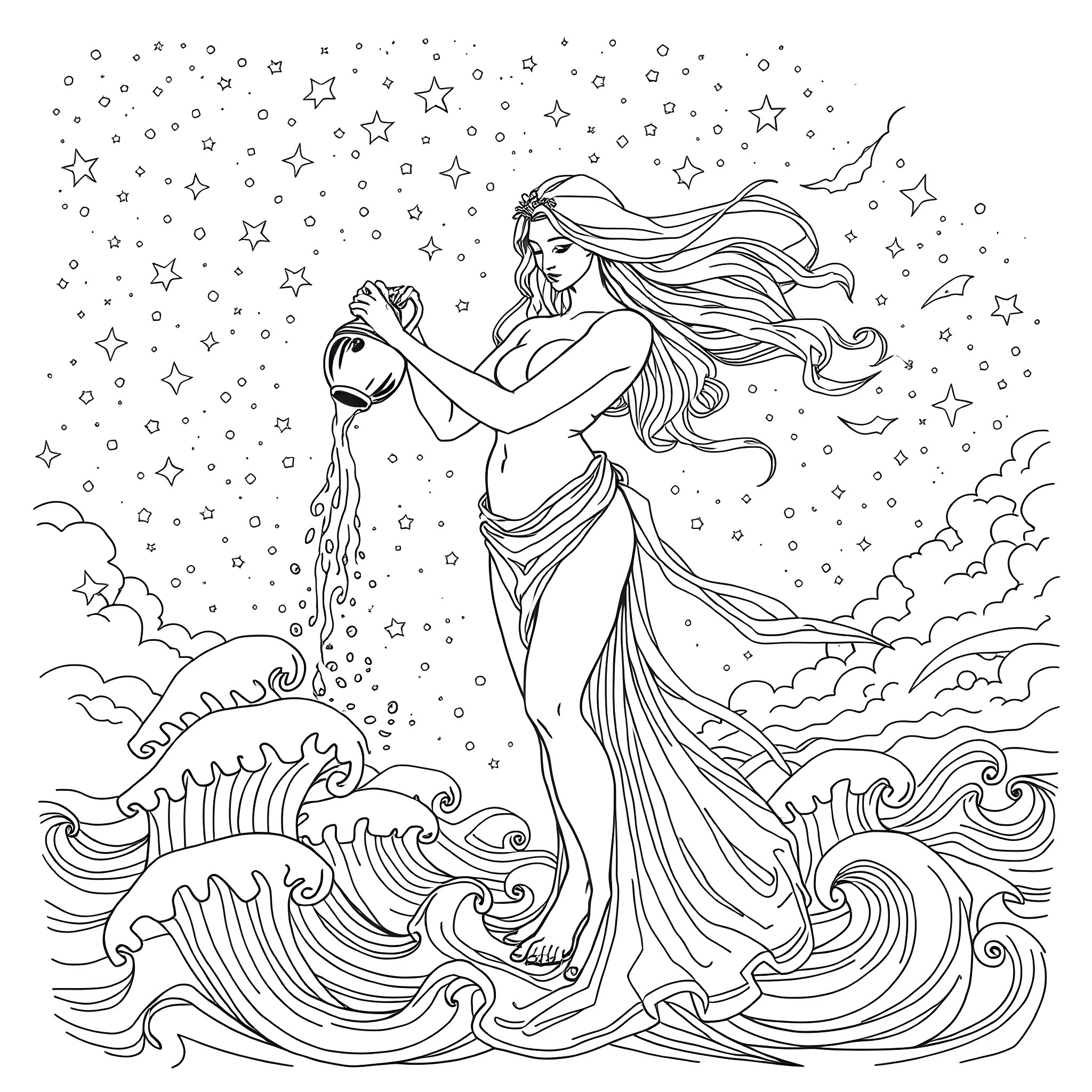 Best Aquarius Coloring Pages (Free Printable PDF)