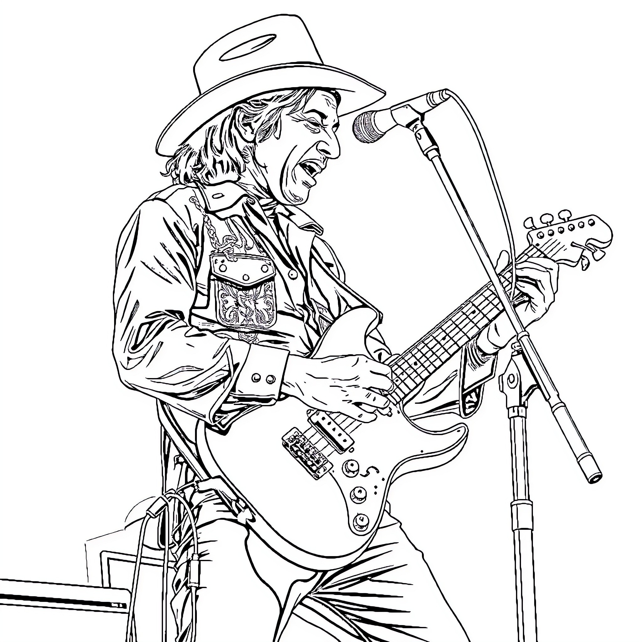 Best Stevie Ray Vaughan Coloring Pages (Free Printable PDF)