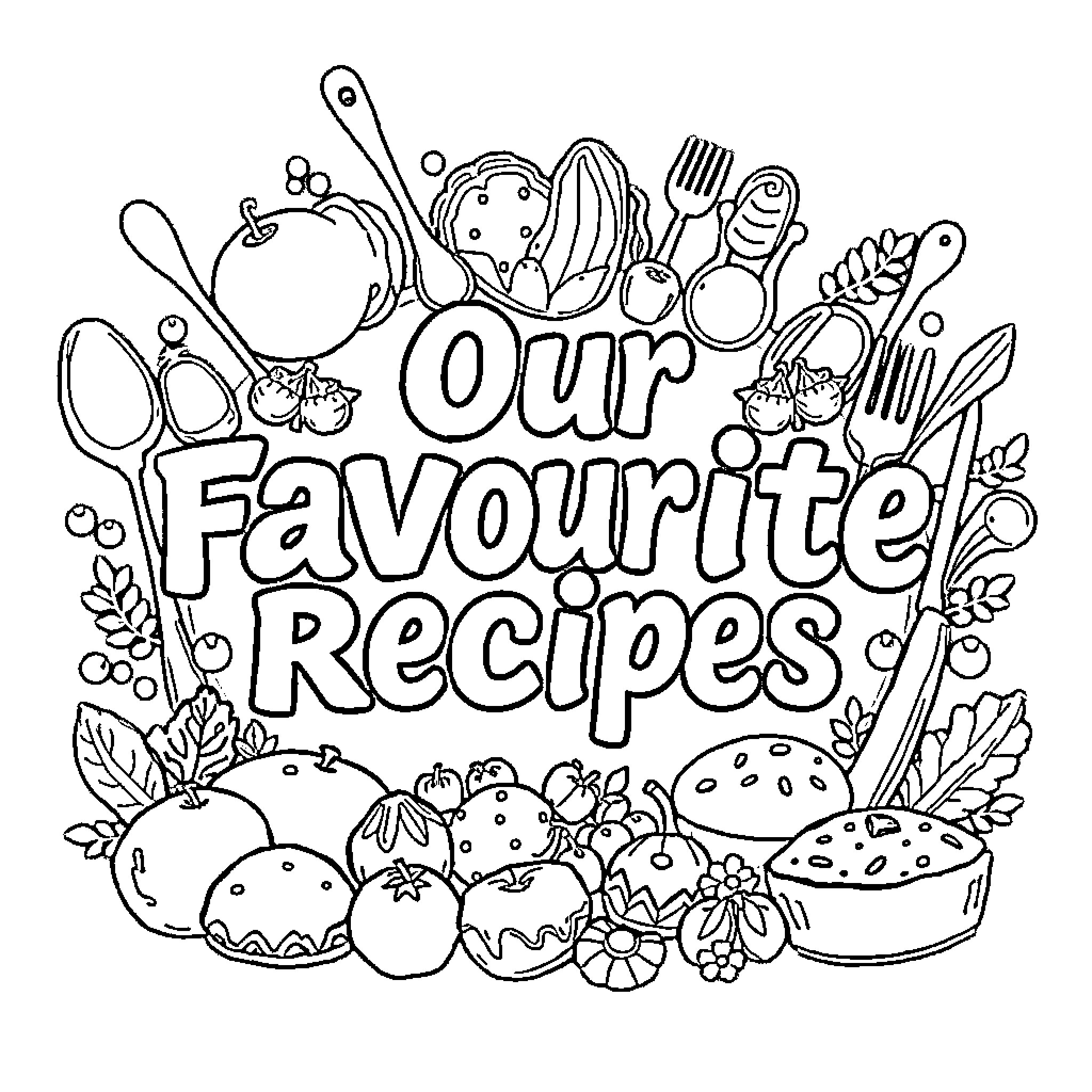 Best Recipe Coloring Pages (Free Printable PDF)