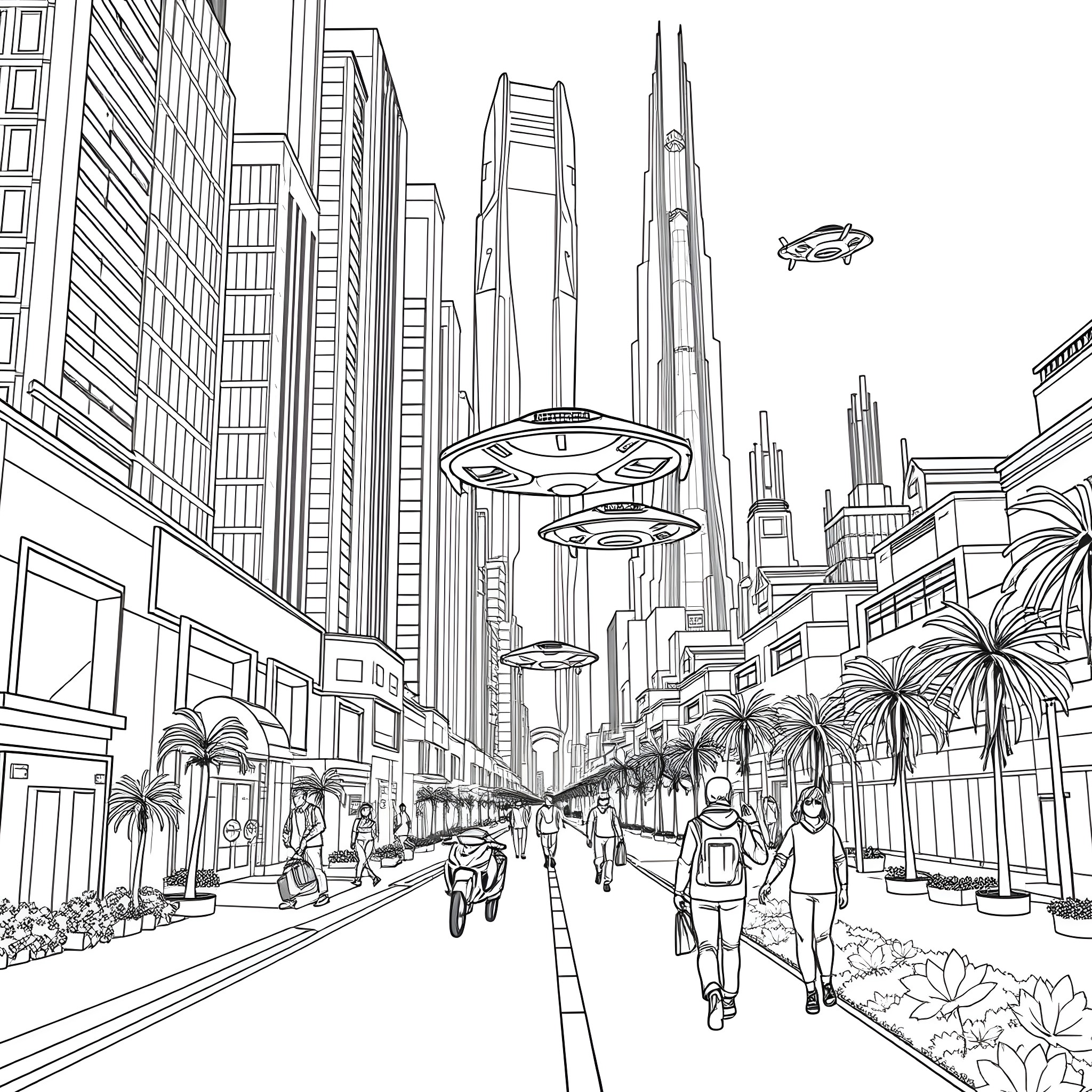 1 Best Futuristic Coloring Pages (Free Printable PDFs)