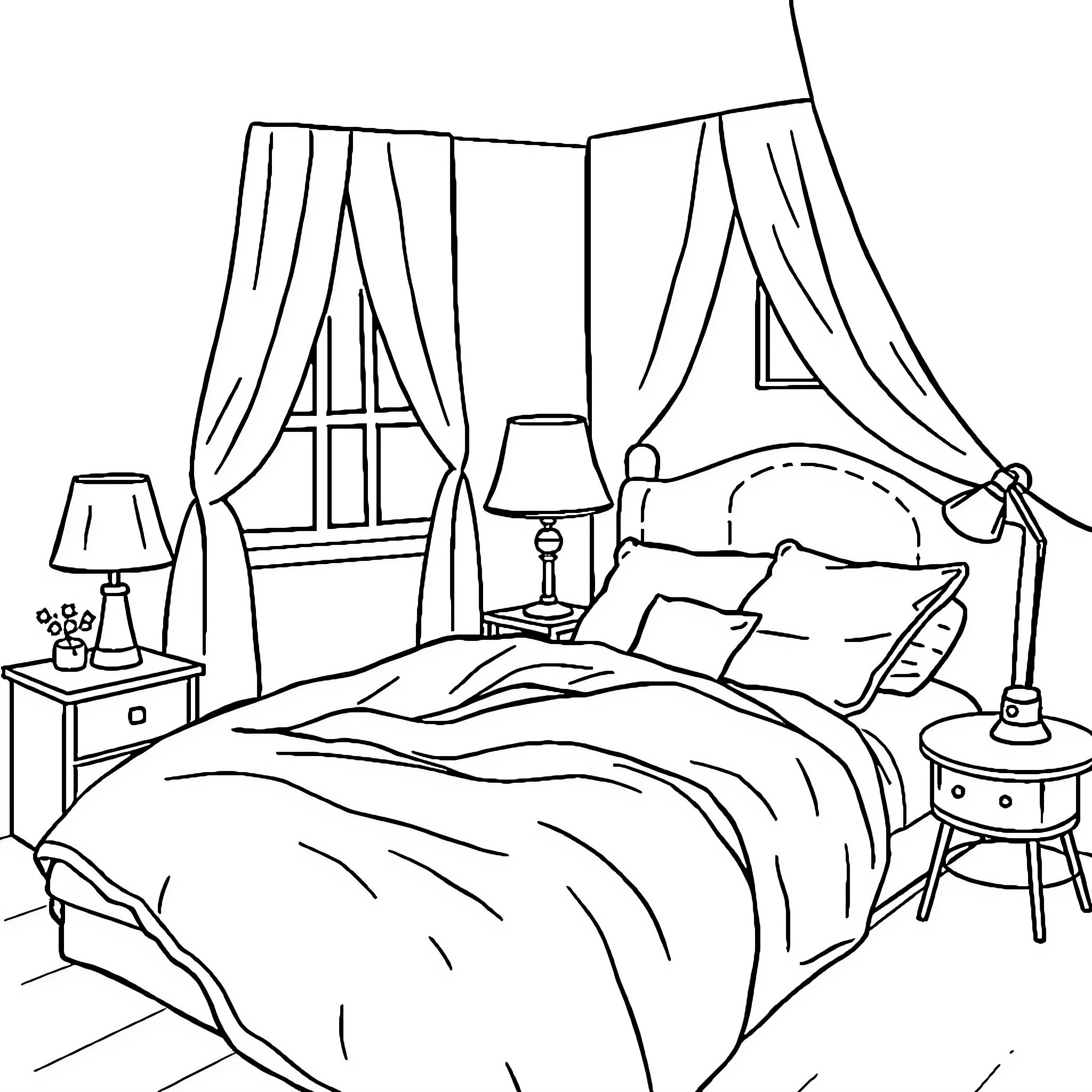 Best Bedroom Coloring Pages (Free Printable PDF)