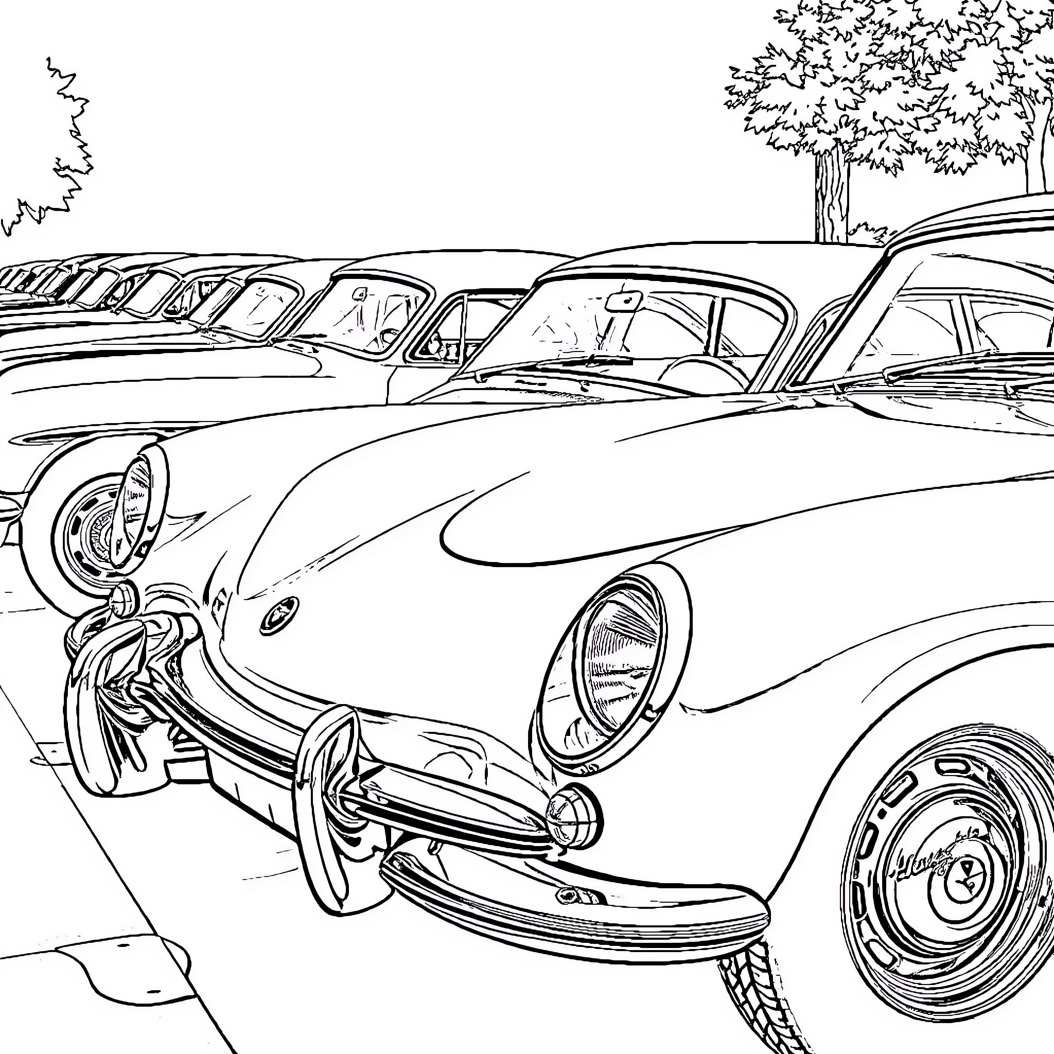 25 Best Classic Car Coloring Pages (Free Printable PDFs)