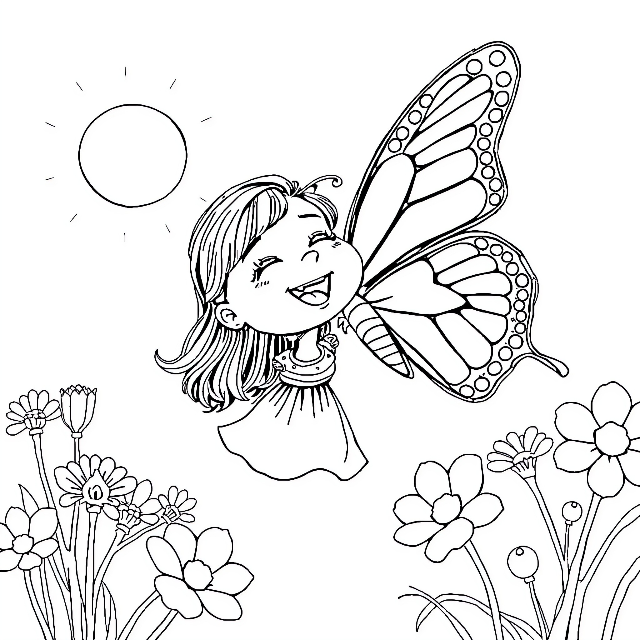 Best Butterfly Girl Coloring Pages (Free Printable PDF)