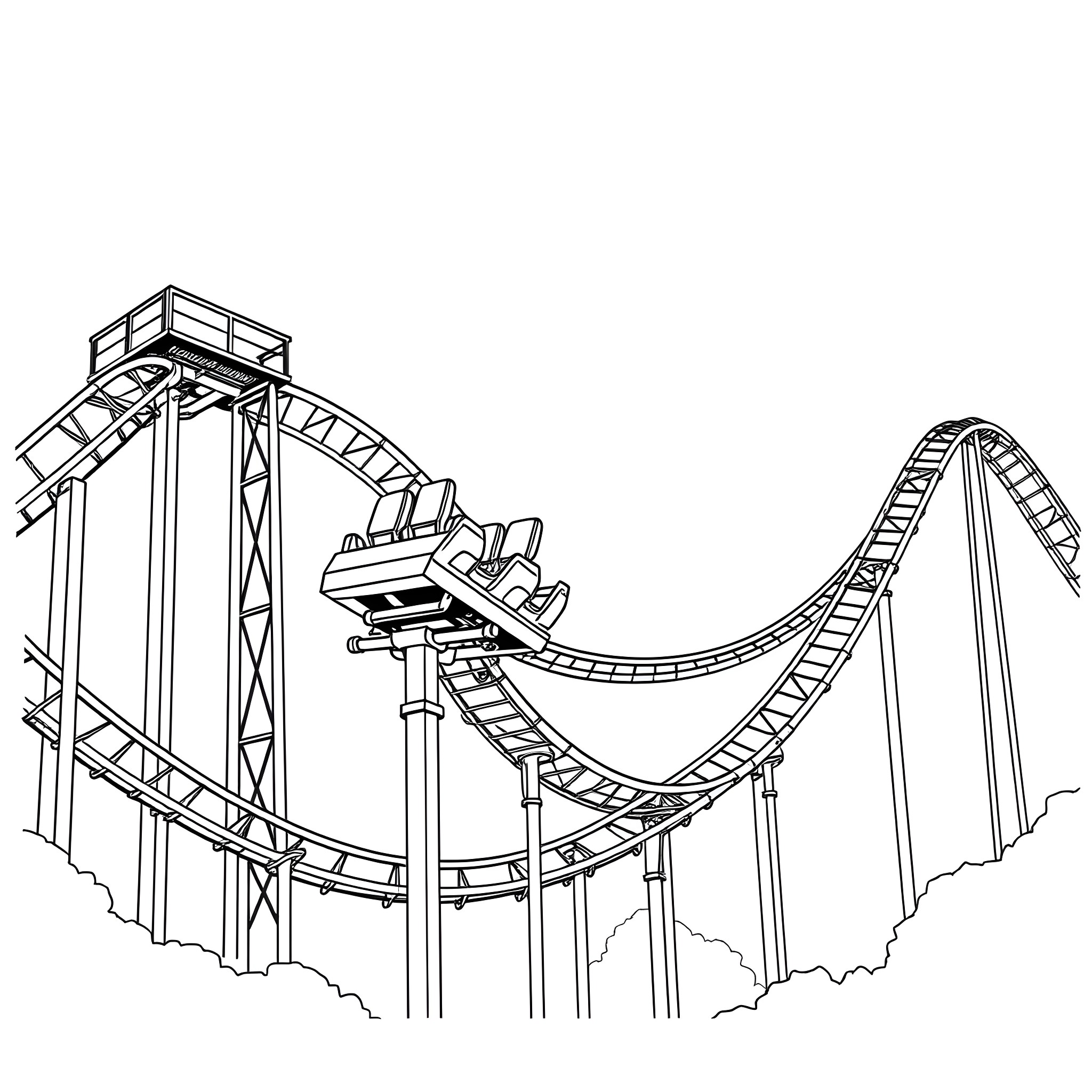 Best Roller Coaster Coloring Pages (Free Printable PDF)