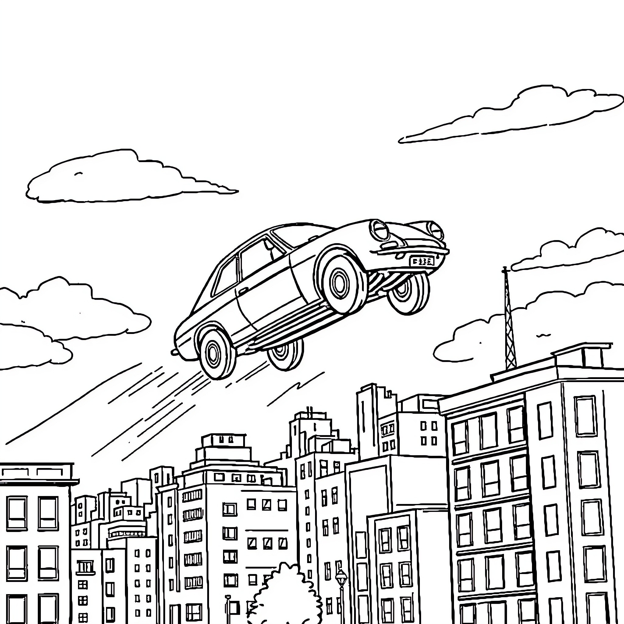 Best Flying Car Coloring Pages (Free Printable PDF)
