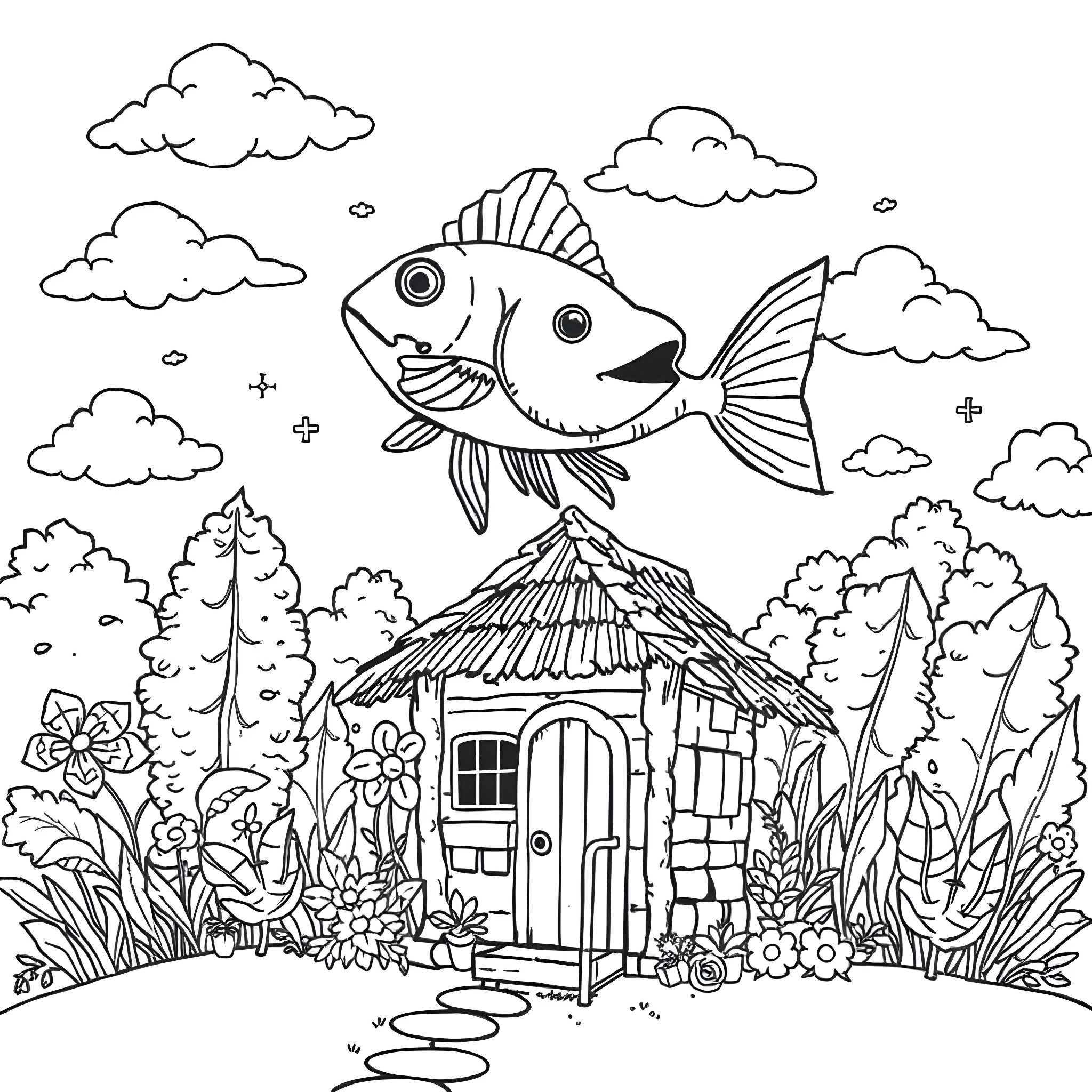 1 Best Flying Fish Coloring Pages (Free Printable PDFs)