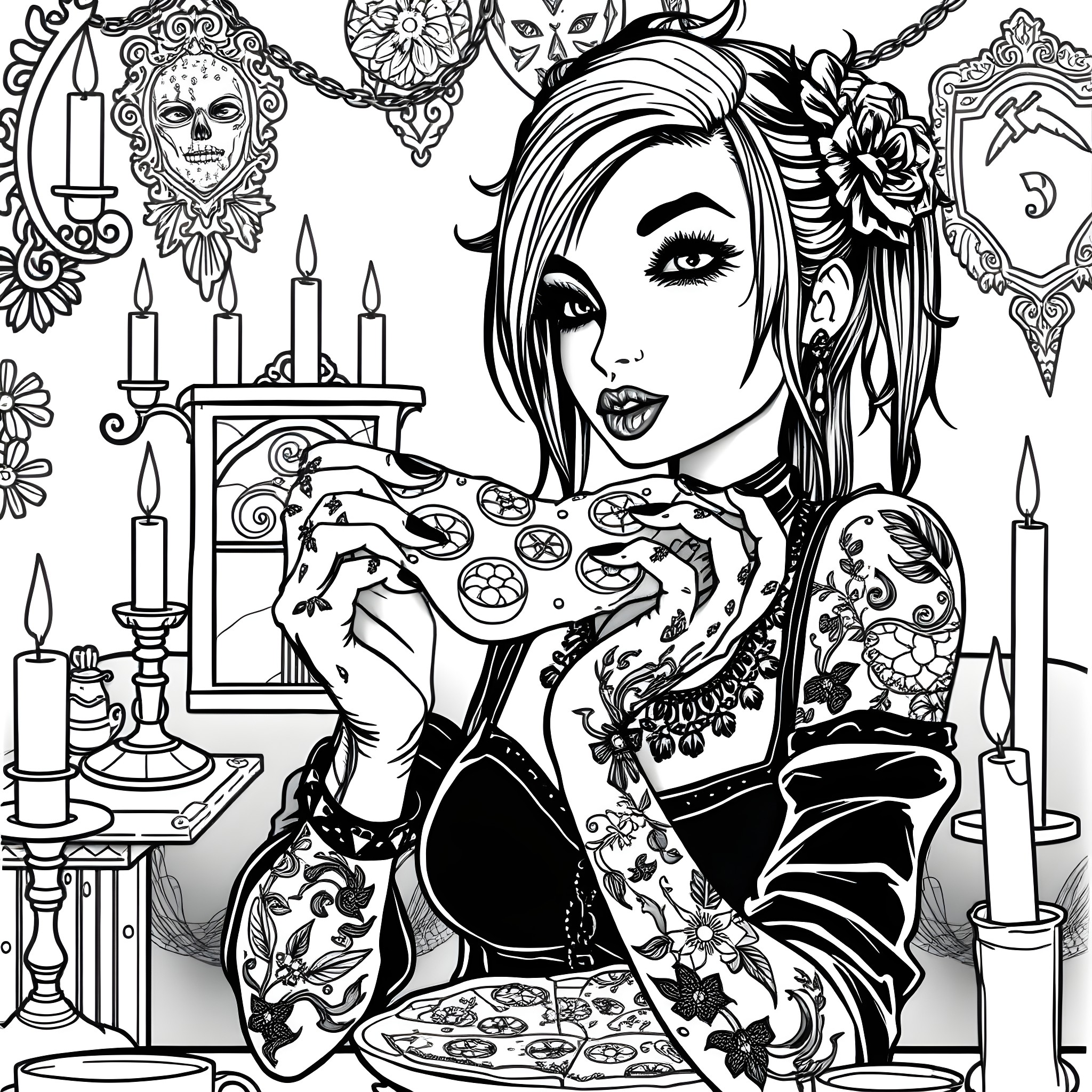 46 Best Goth Girl Coloring Pages (Free Printable PDFs)