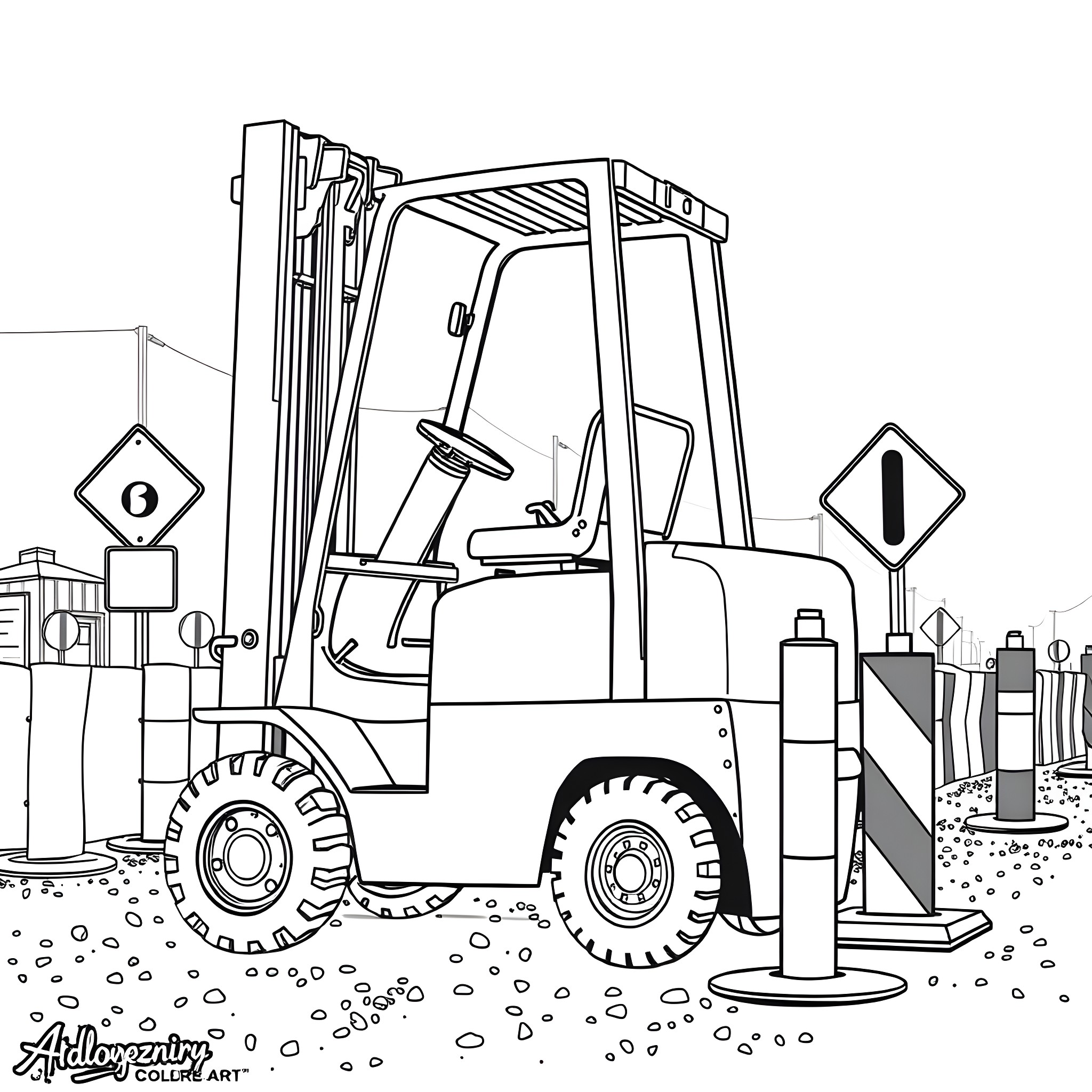 5 Best Forklift Coloring Pages (Free Printable PDFs)